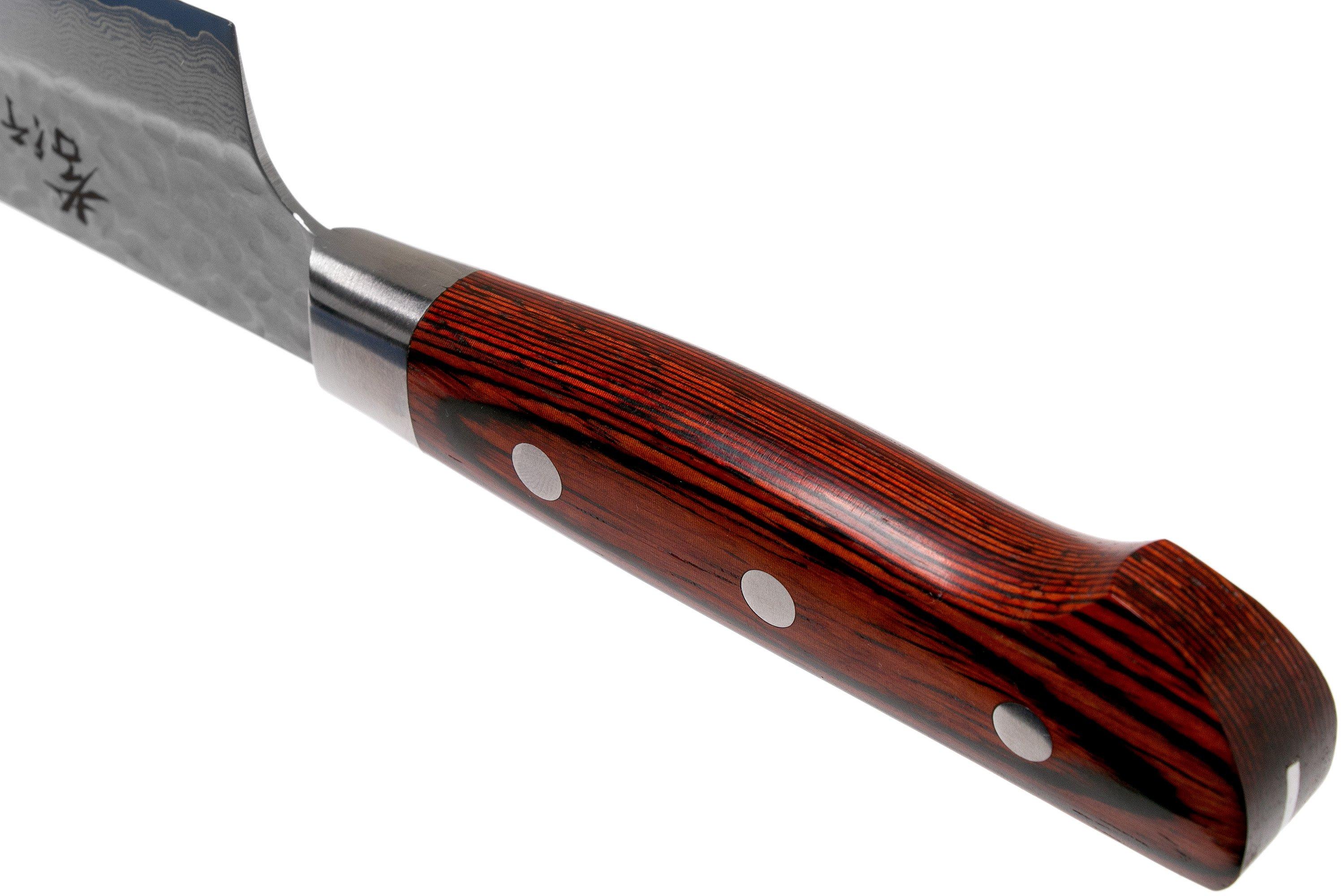 Sakai Takayuki 33-Layer Damascus chef's knife 18 cm, mahogany ...