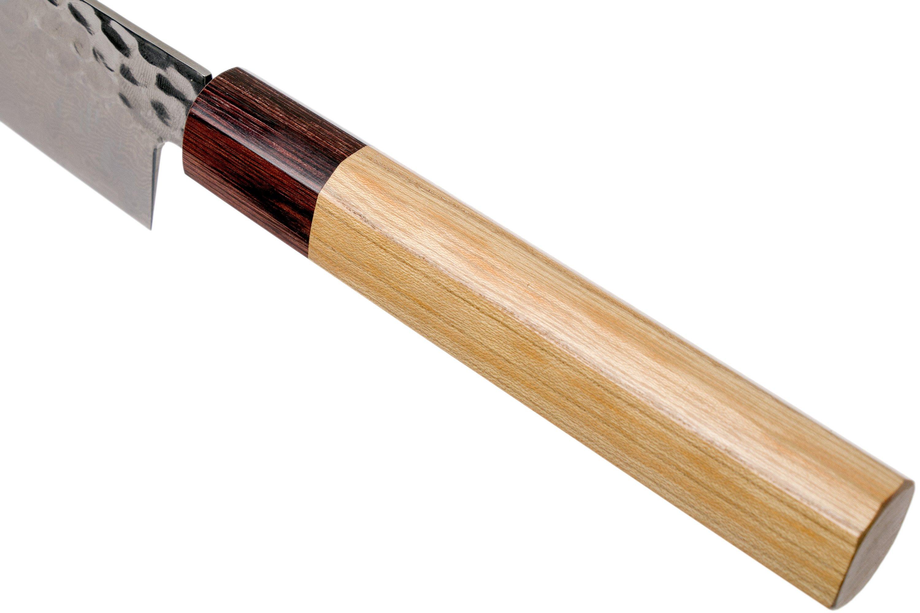 Sakai Takayuki chef's knife 33-Layer Damascus Hammered WA 21 cm ...