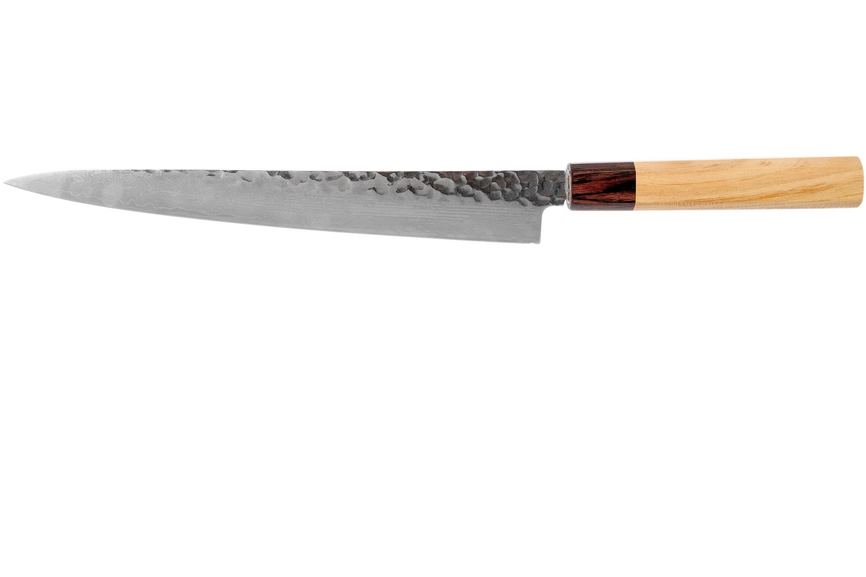 Sakai Takayuki carving knife 33-Layer Damascus Hammered WA 25 cm ...
