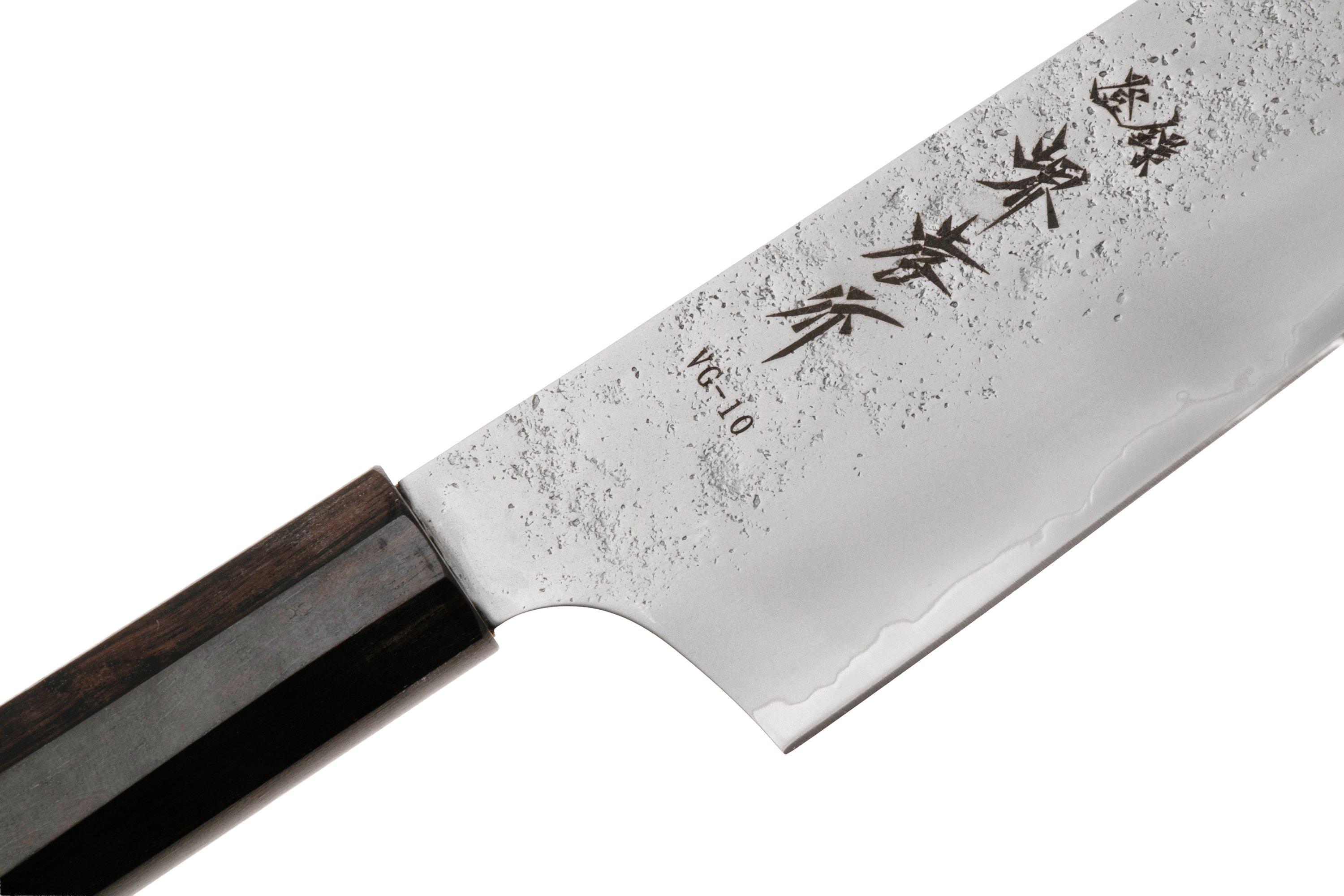 Sakai Takayuki Nashiji VG10 Ebony 14099 wa-kengata gyuto, 19 cm ...