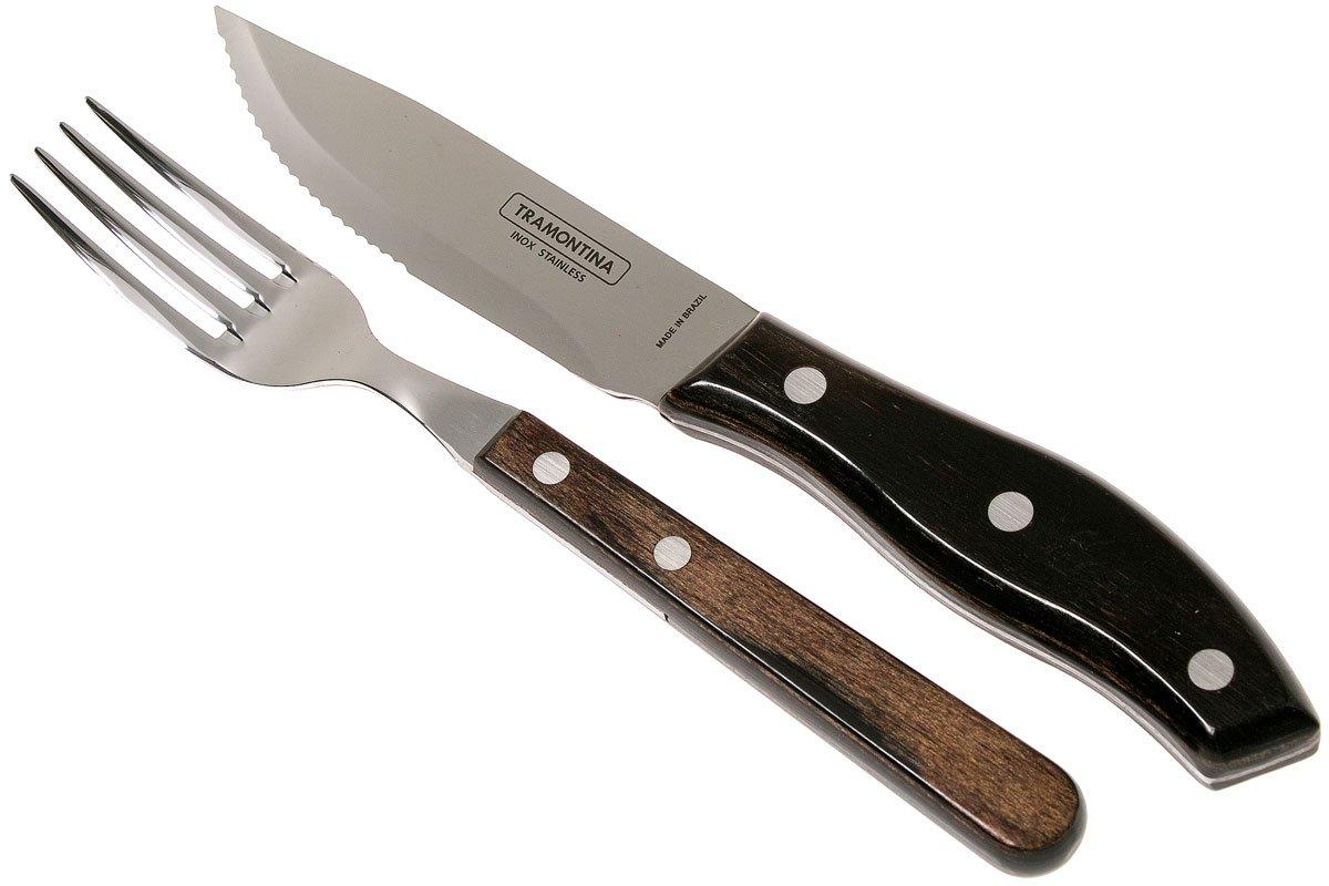Tramontina Churrasco Premium Rio Grande steakbestekset bruin 4-delig ...