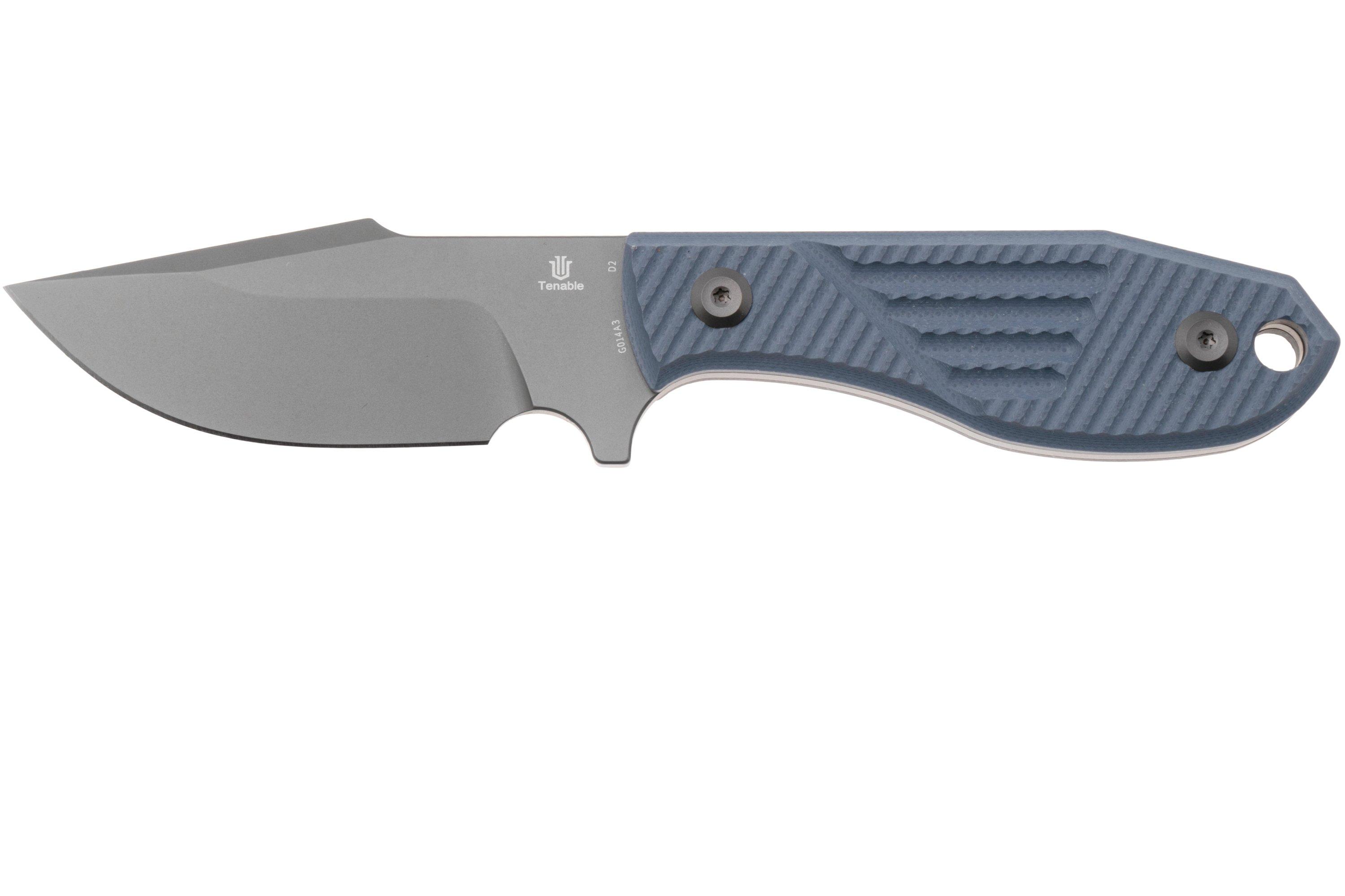 Tenable Knives Tiny Dancer G014A3 Gray Coated D2, Light Gray G10 ...