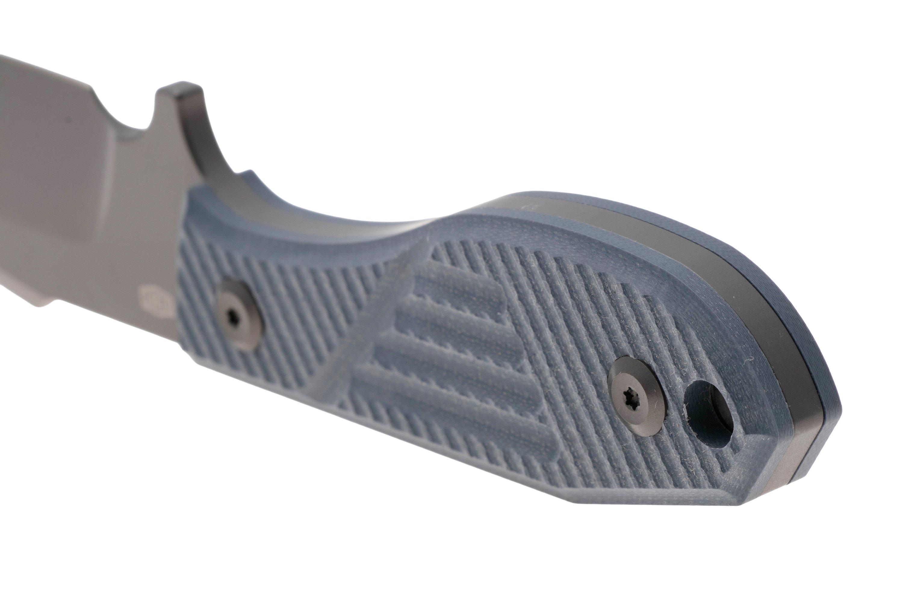 Tenable Knives Tiny Dancer G014A3 Gray Coated D2, Light Gray G10, fixed ...