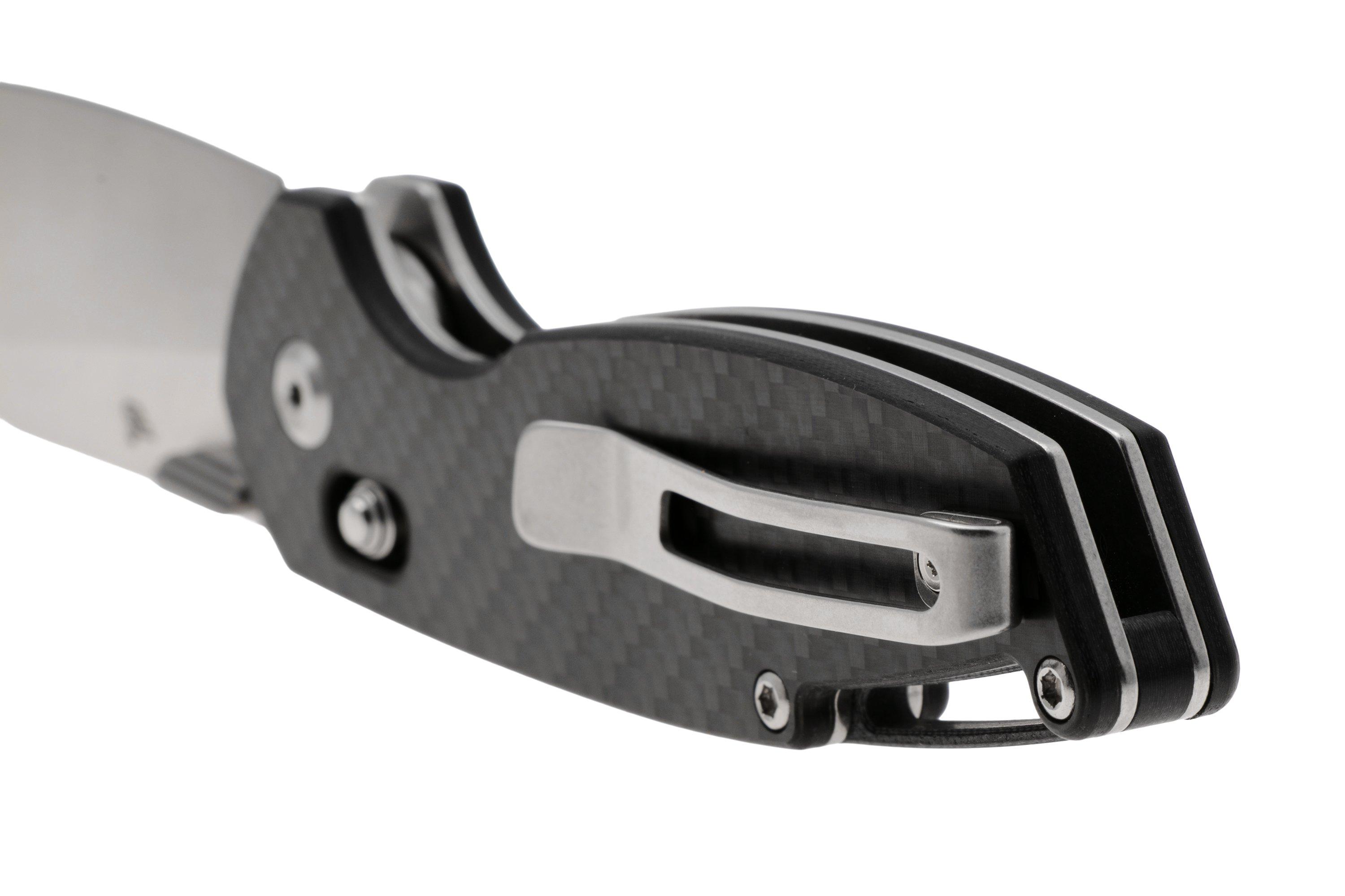 Tenable Knives Model 6 T1022V1 Satin 14C28N, Twill Carbon Fiber, pocket ...