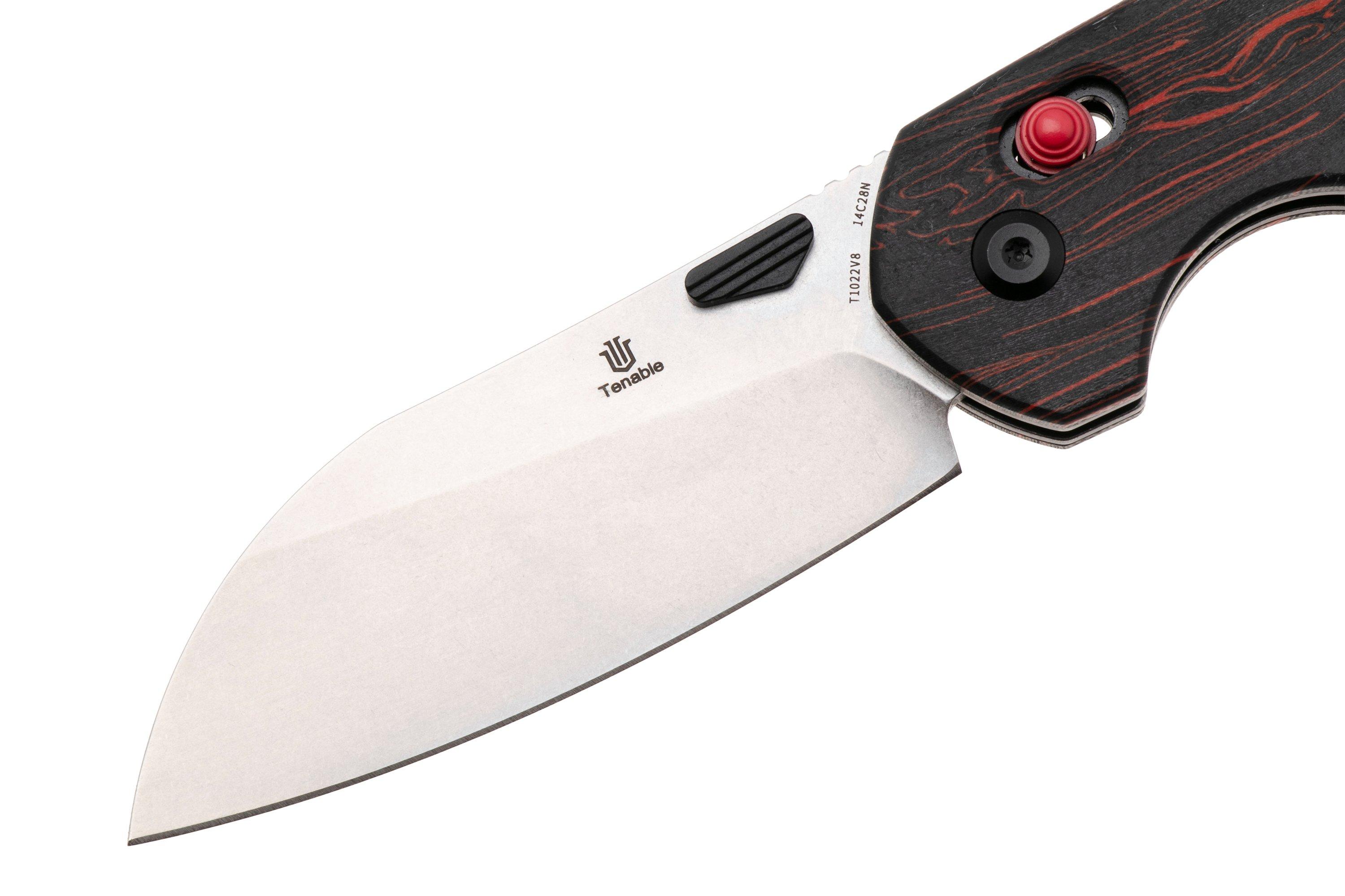 Tenable Knives Model 6 T1022v8 Stonewashed 14c28n Red Black G Mascus
