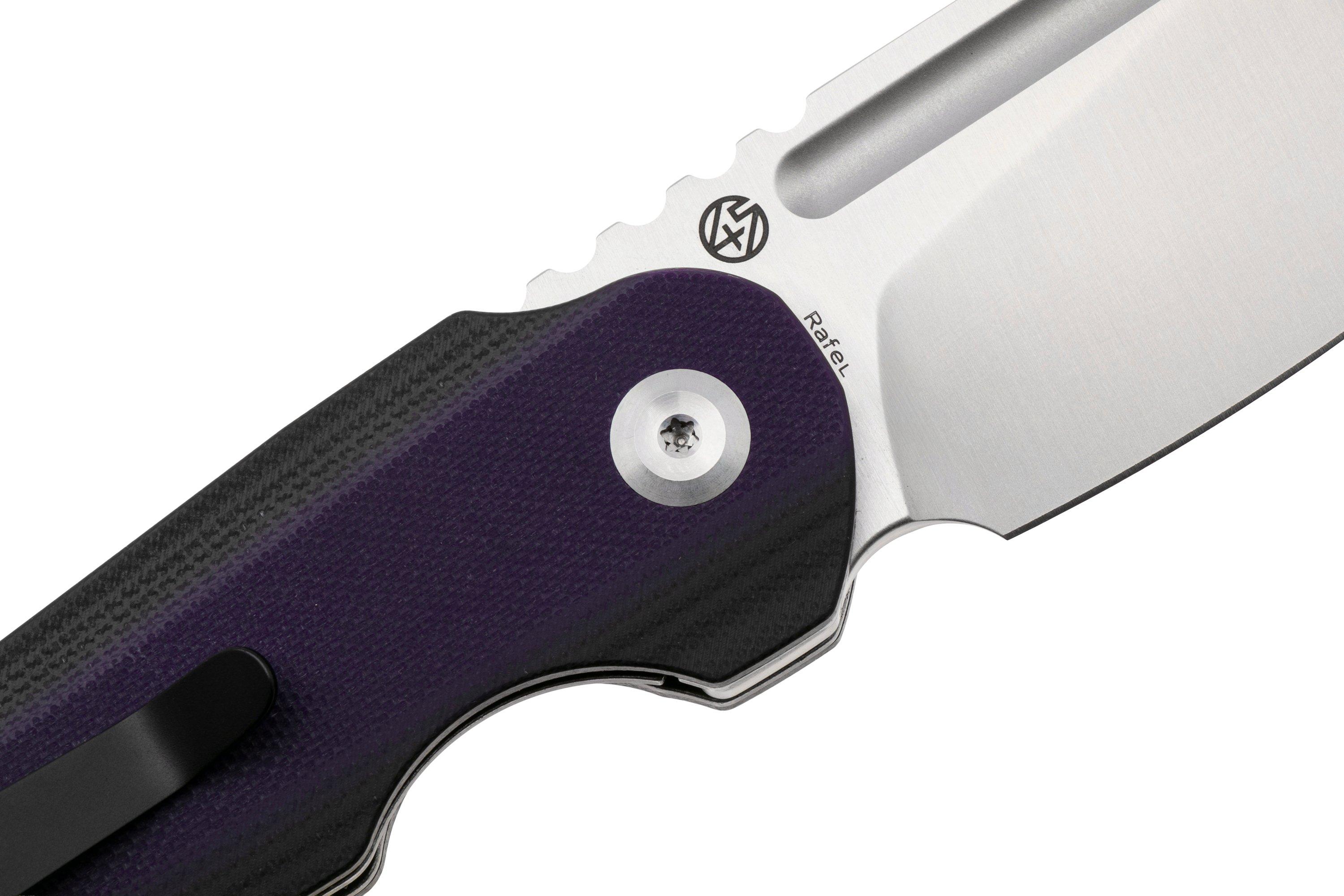 Tenable Knives Rafe L T1048A5 Satin 14C28N, Purple Black G10, navaja ...