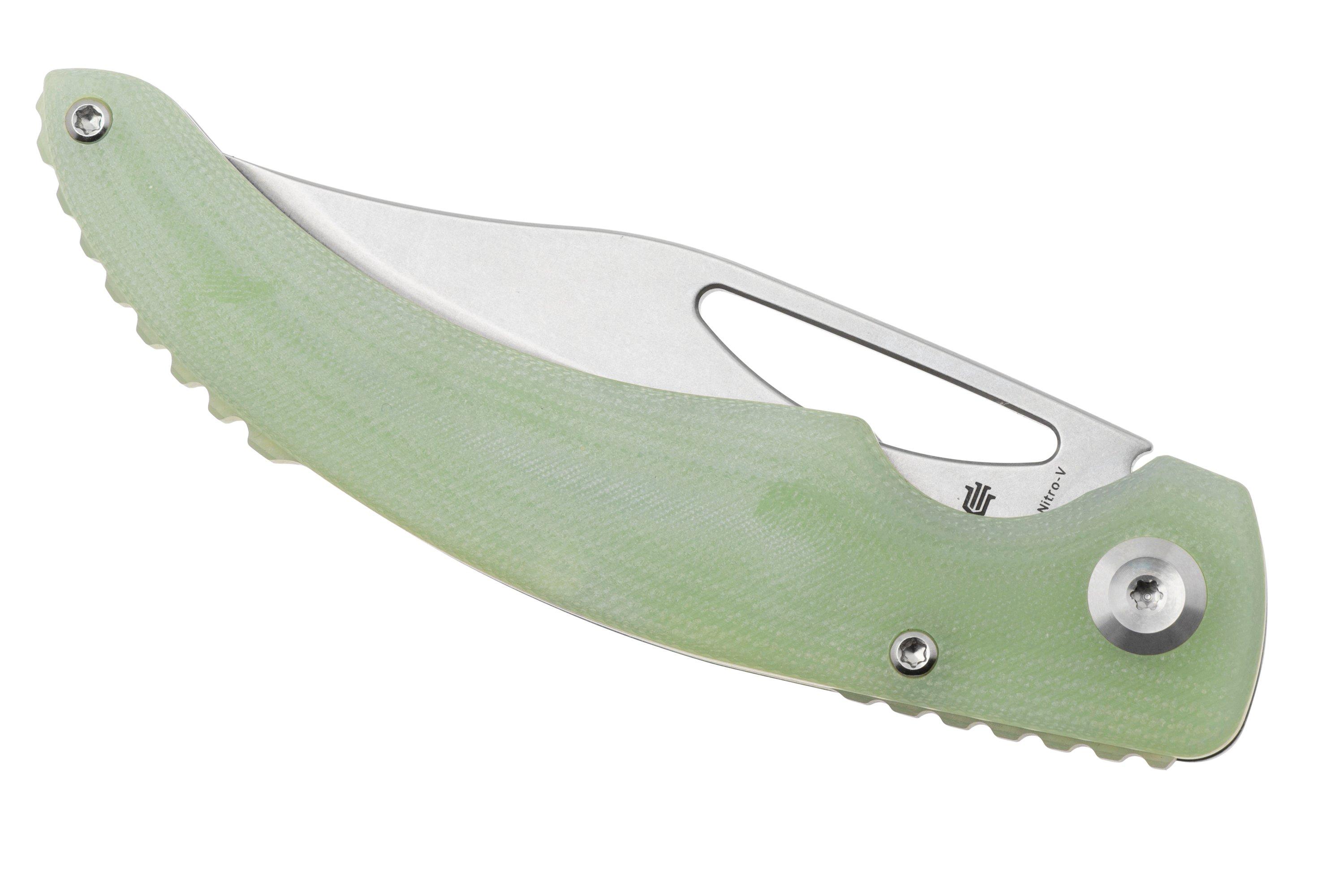Tenable Knives Gideon T1119A3 Stonewashed Nitro-V, Jade G10, pocket ...