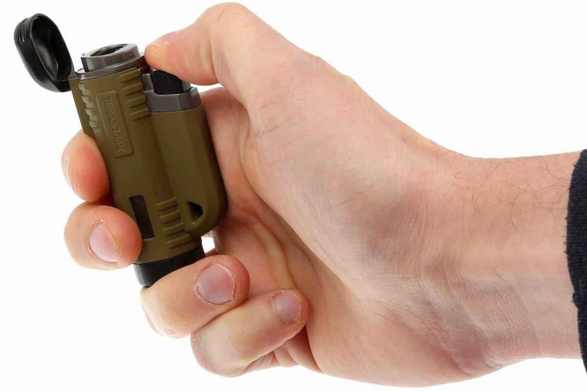 Turbo flame VFlame, Twin Laser Jet Flame, Matte Olive | Advantageously ...