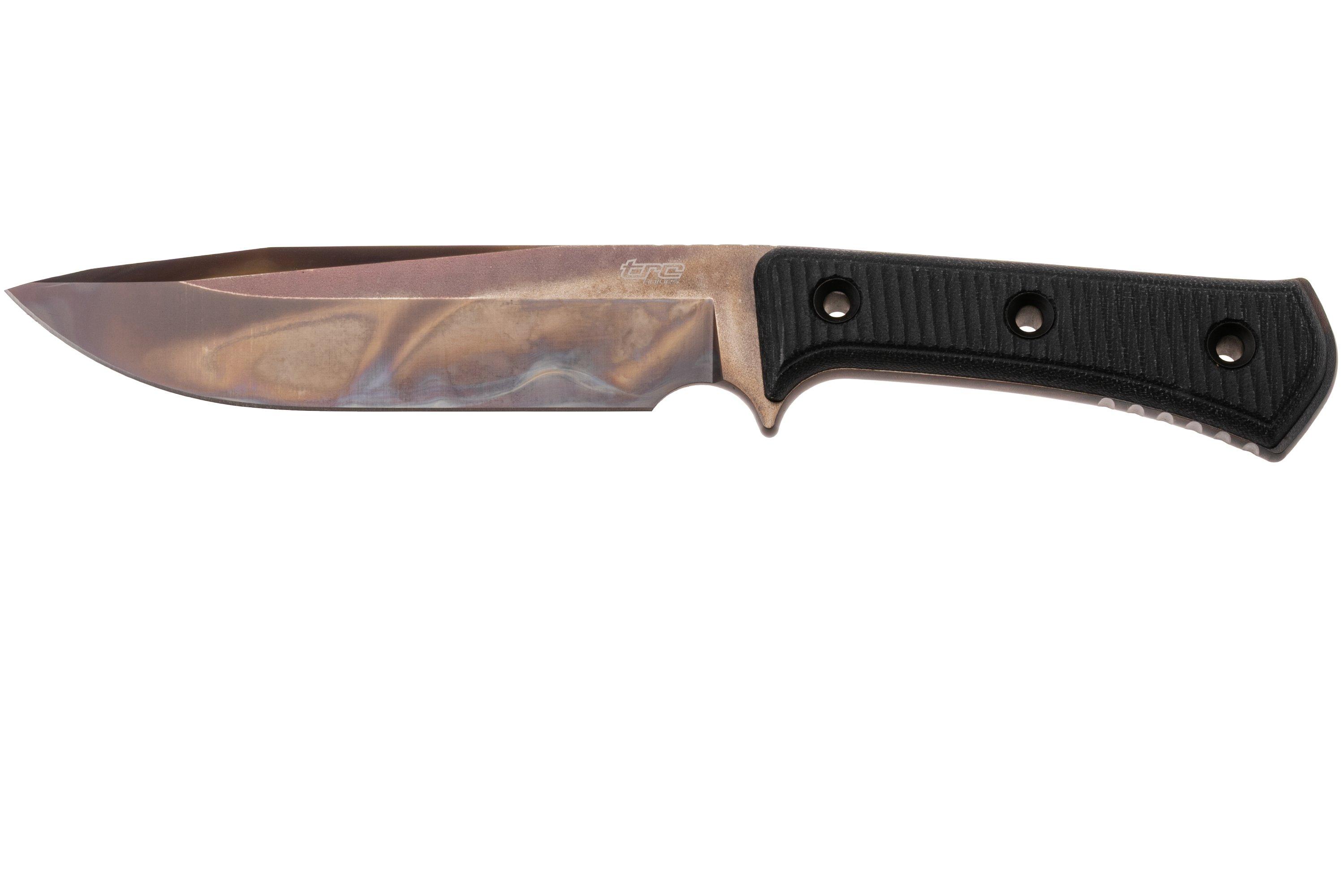 TRC Knives Apocalypse, Elmax Apocalypse Finish, Black Canvas Micarta ...
