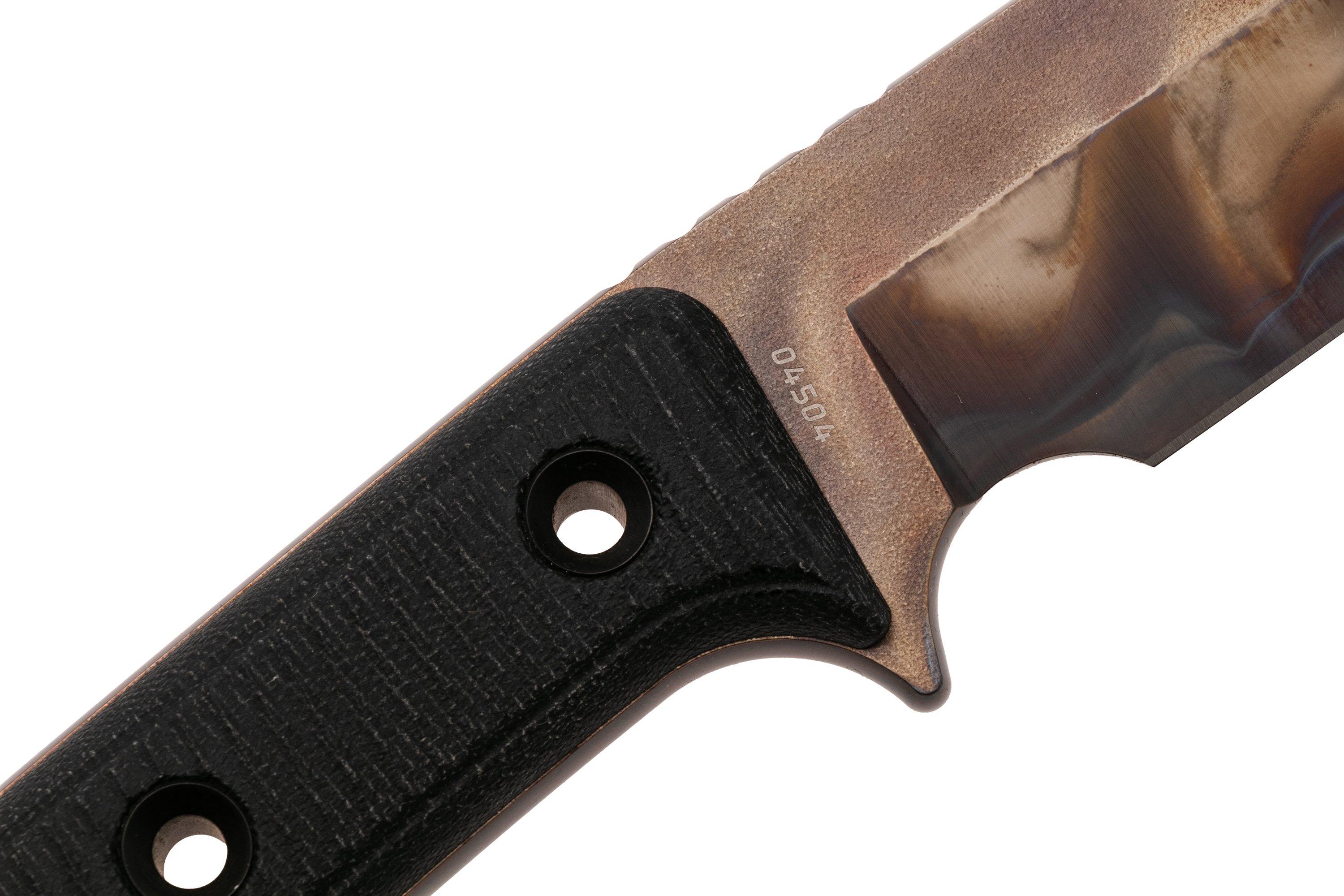 TRC Knives Apocalypse, Elmax Apocalypse Finish, Black Canvas Micarta ...