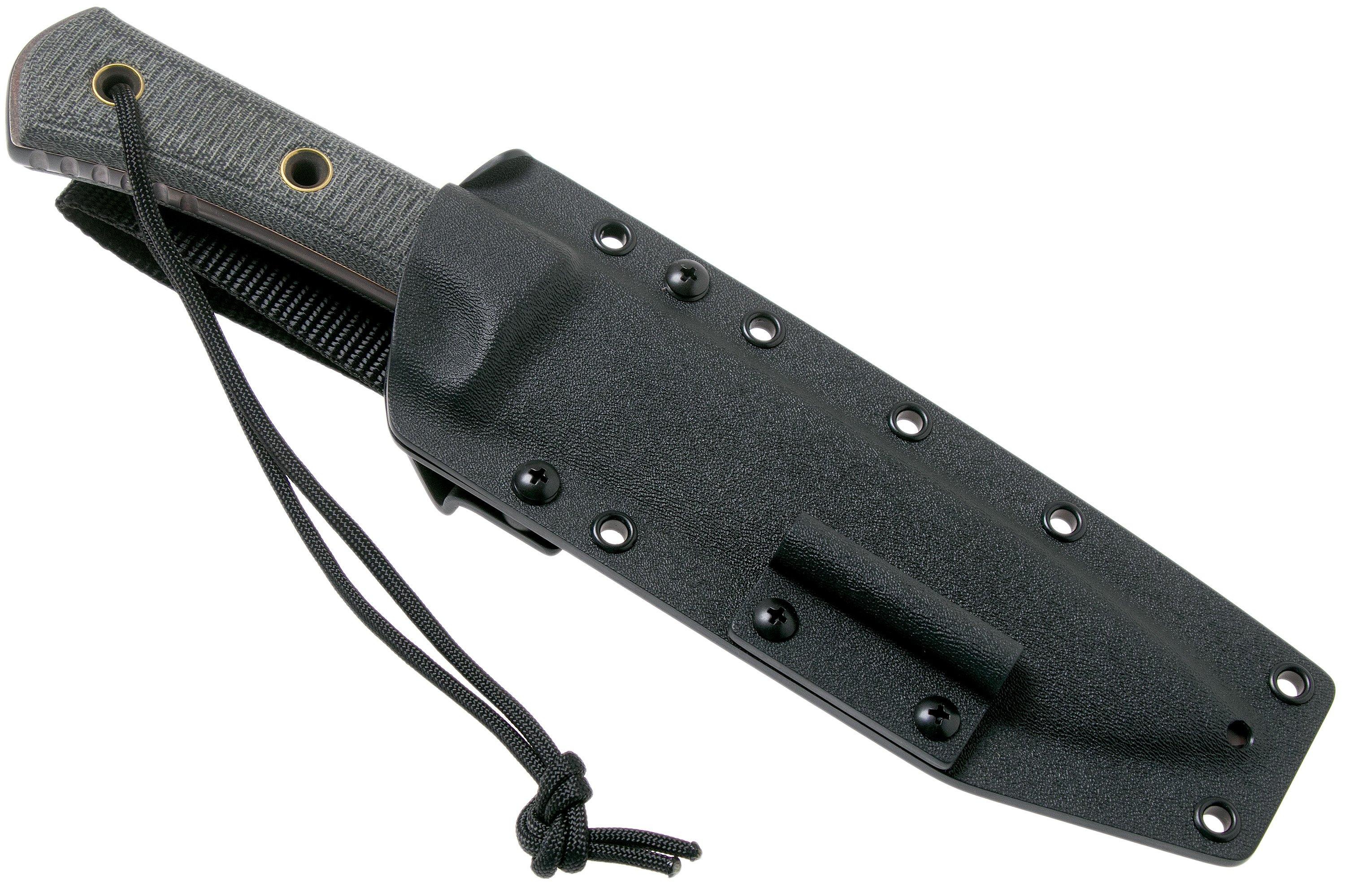 TRC Knives Apocalypse, Elmax Apocalypse Finish, Black Canvas Micarta ...