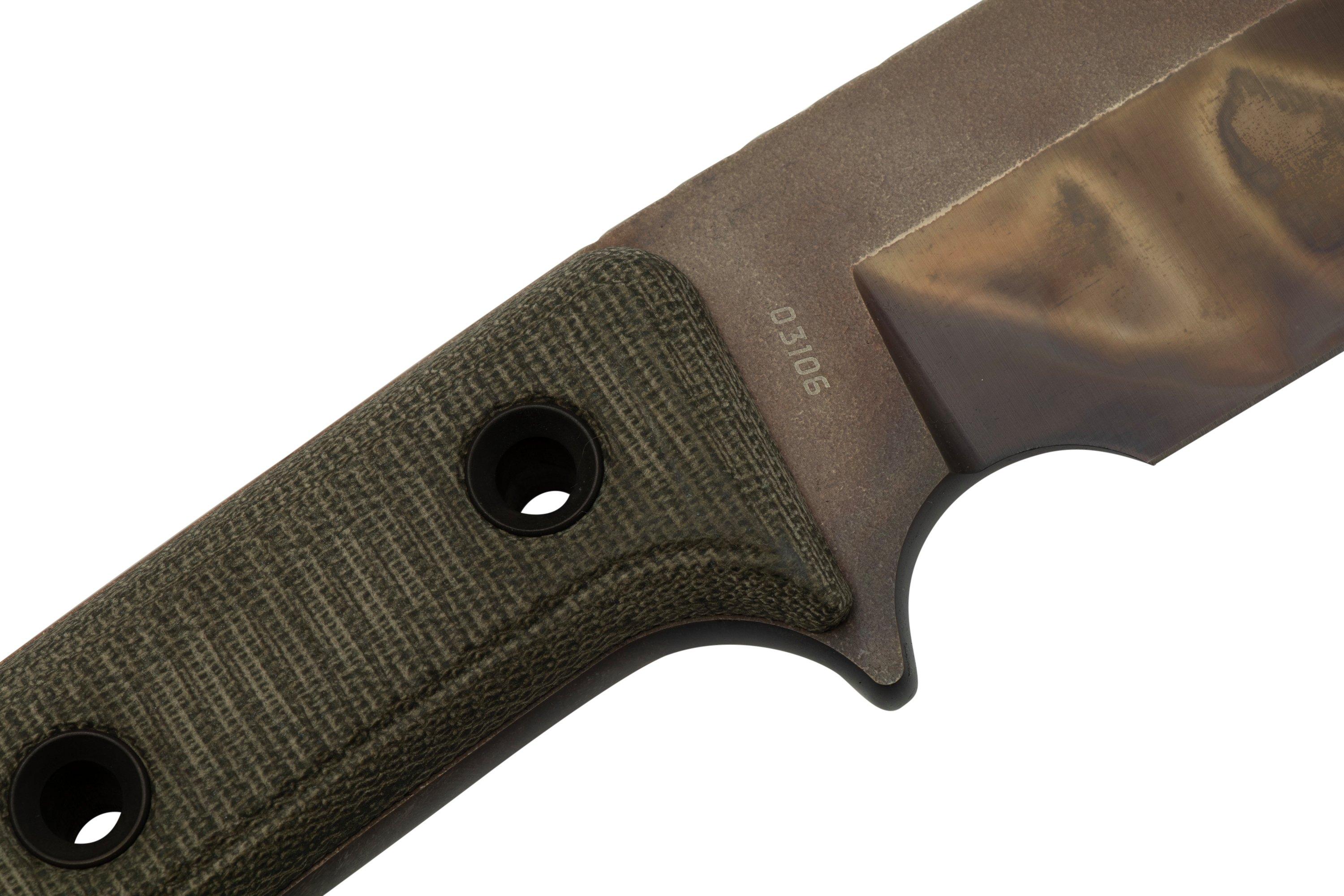 TRC Knives Apocalypse Apo Finish Elmax Green Canvas Micarta, survival ...