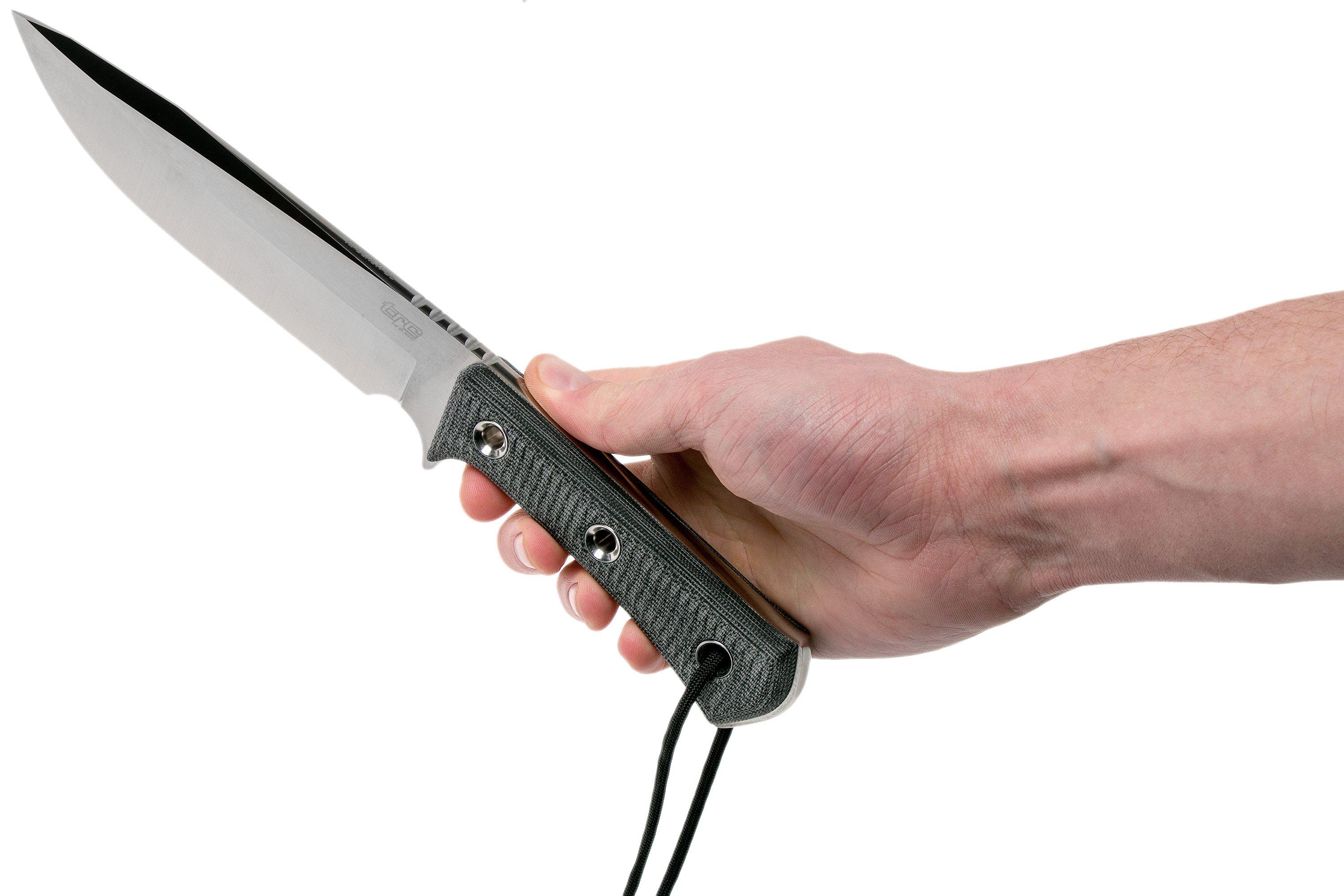 TRC Knives Apocalypse, Elmax, Black Canvas Micarta, survival knife ...