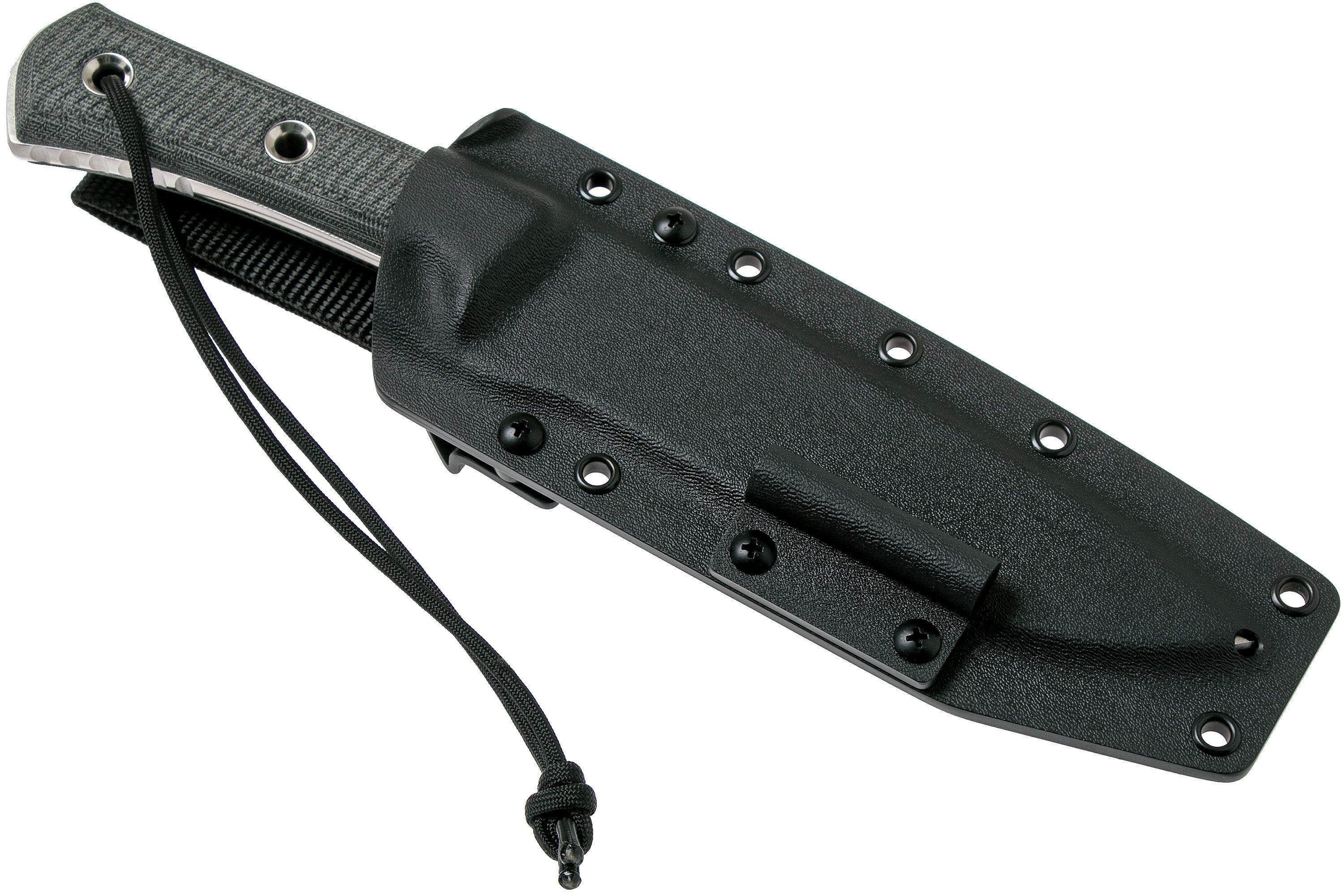 TRC Knives Apocalypse, Elmax, Black Canvas Micarta, survival knife ...