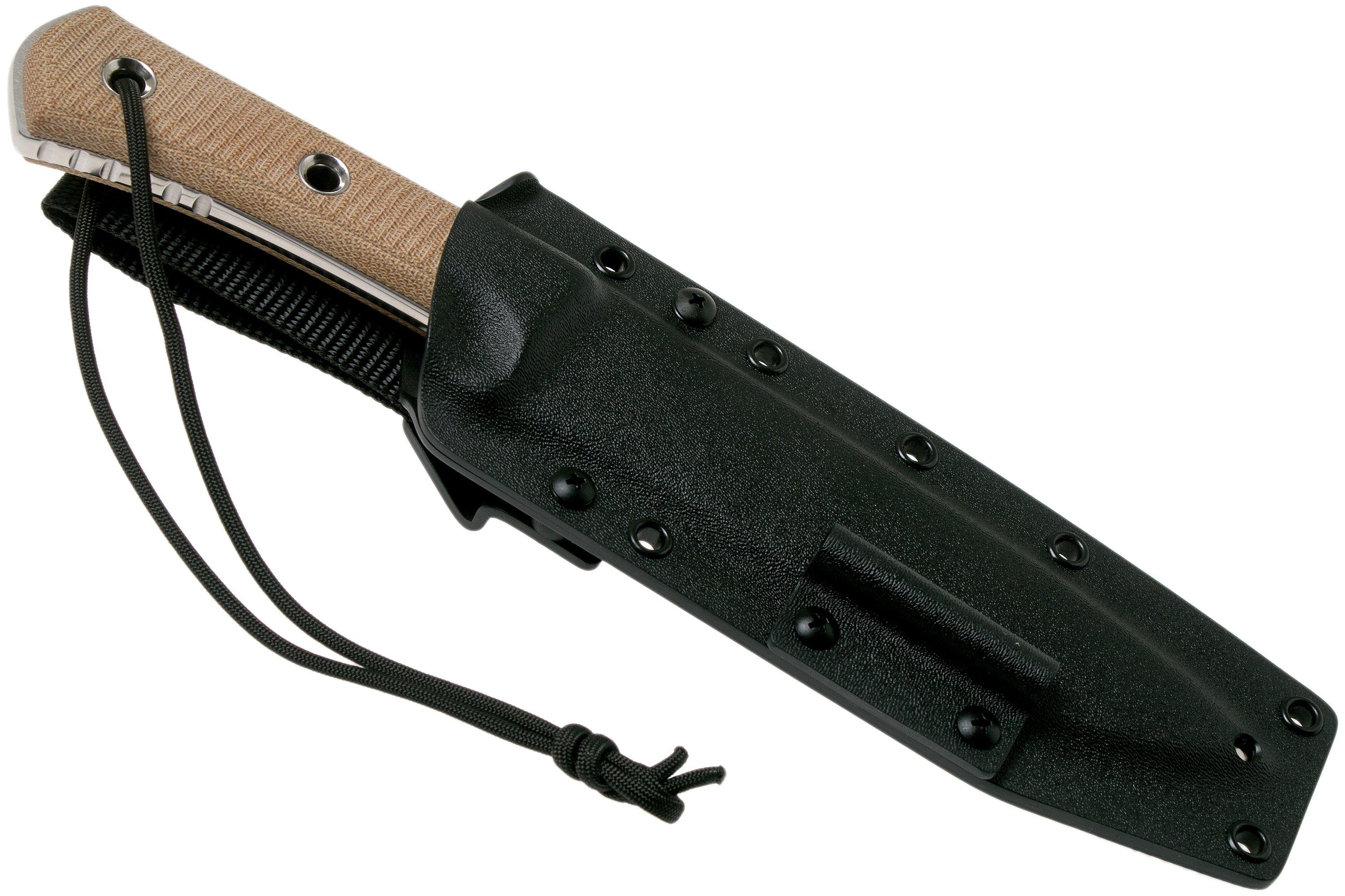 TRC Knives Apocalypse, Elmax, Natural Canvas Micarta, survivalmes ...