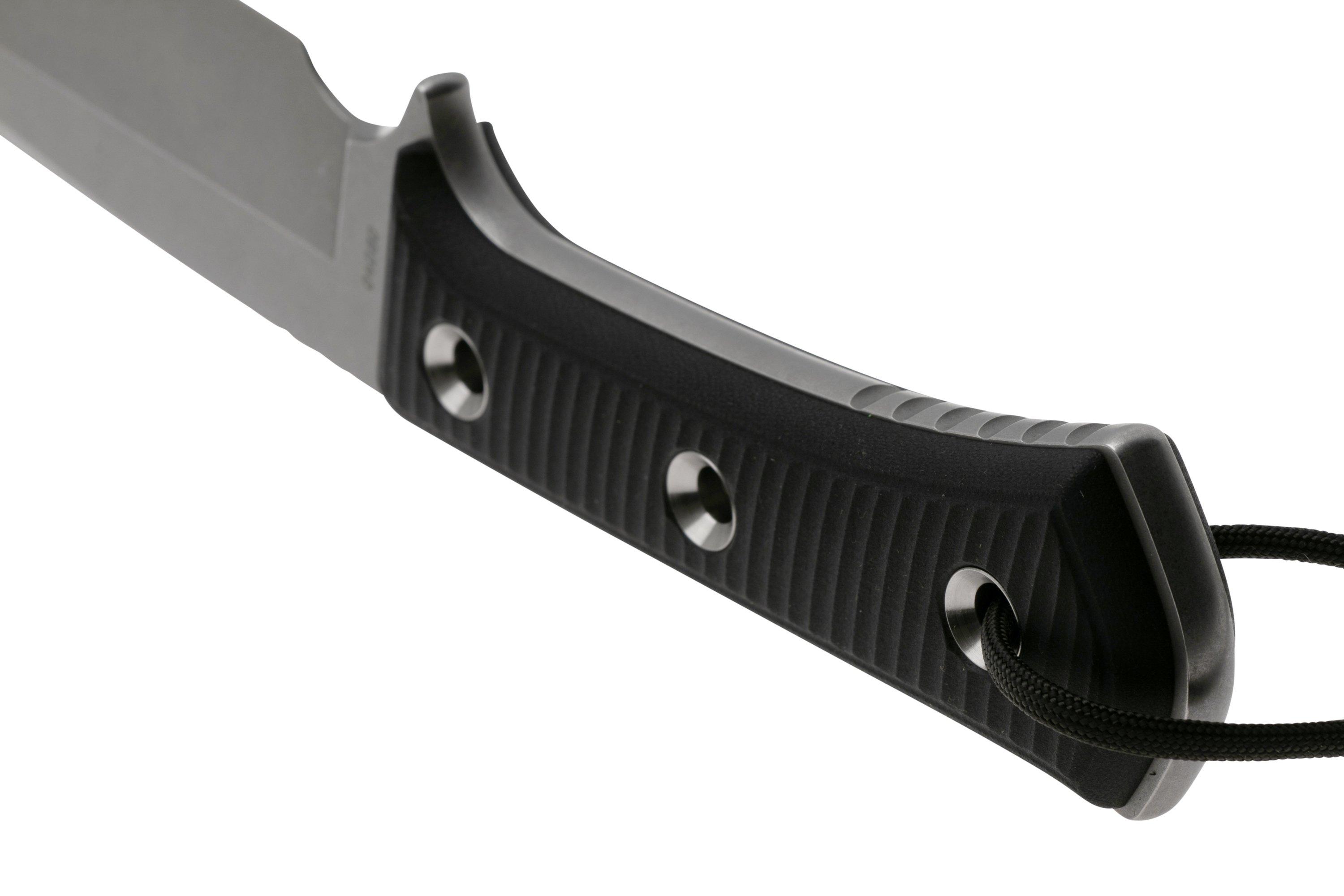 TRC Knives Apocalypse TI-AP-ST-WSD-FIN Elmax Stone Washed, Black Canvas ...