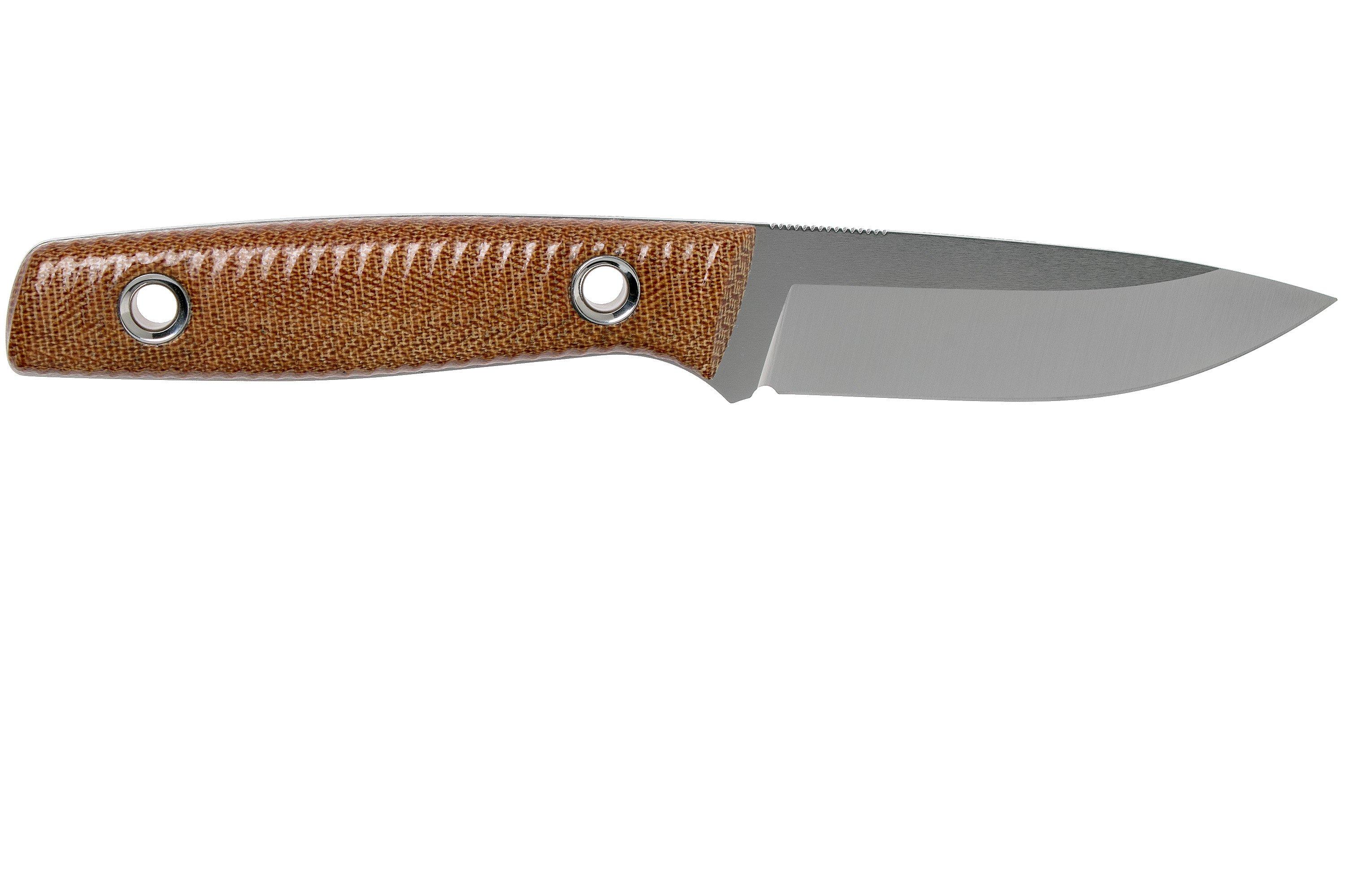 TRC Knives Classic Freedom, Brown Canvas Micarta outdoor knife ...