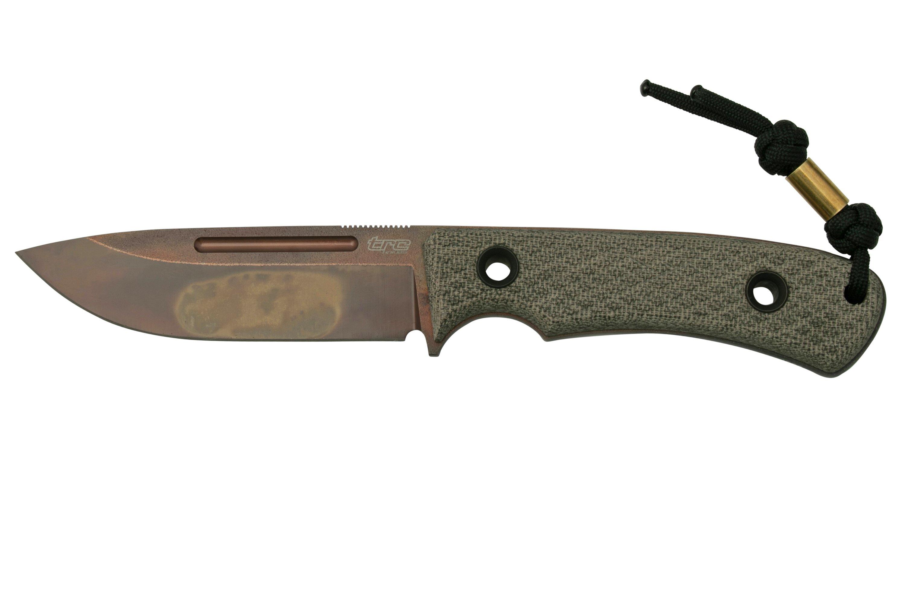 TRC Knives K-1S, Elmax Apocalypse Finish, Green Canvas Micarta, cuchillo fijo | Compras con ...