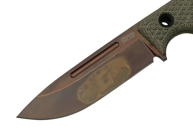 TRC Knives K-1S, Elmax Apocalypse Finish, Green Canvas TRC Knives K-1S, Elmax Apocalypse Finish, Green Canvas
