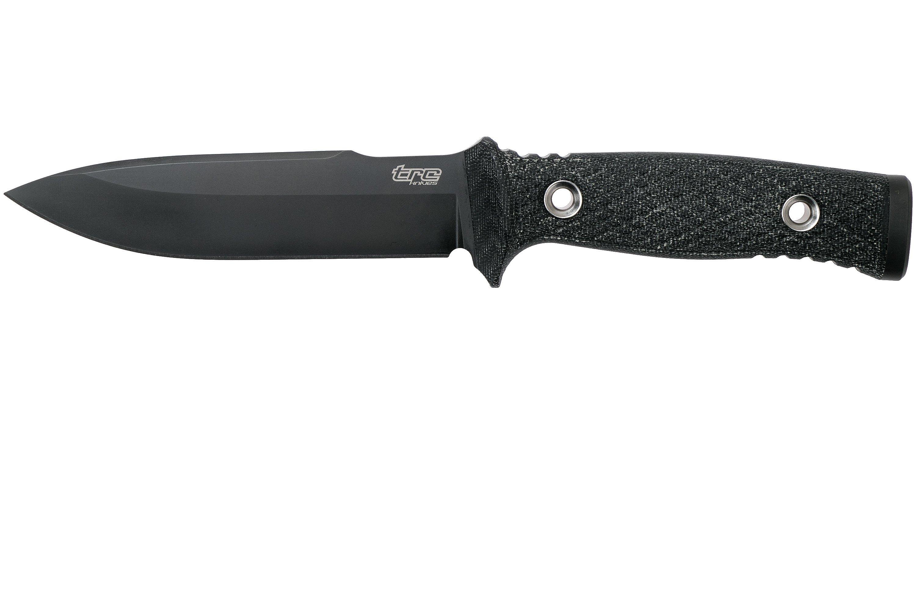 TRC Knives Mille Cuori, Vanadis 4 Extra, Black Canvas Micarta outdoor ...