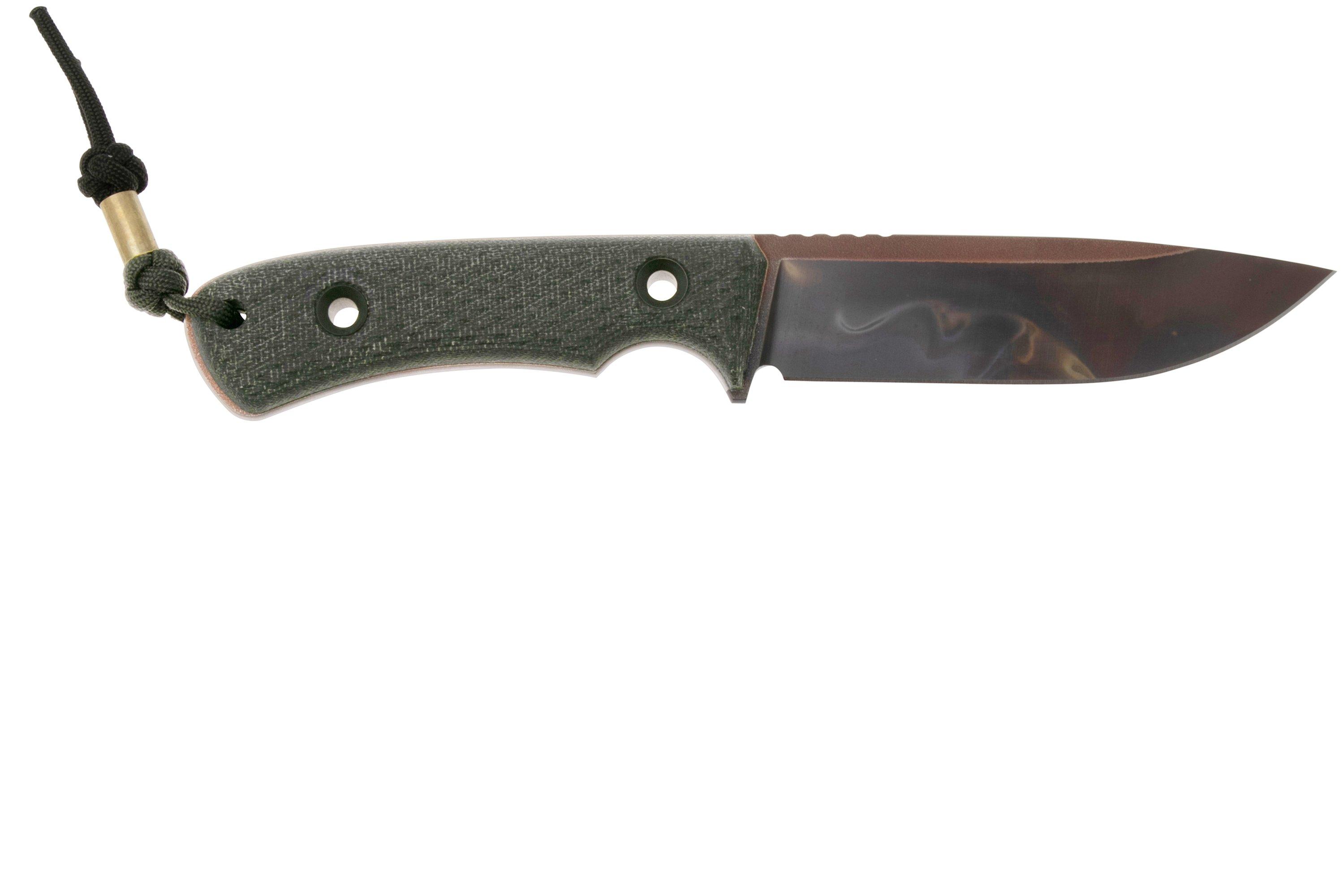 TRC Knives South Pole, Apocalypse Finish Elmax, Black Canvas Micarta ...