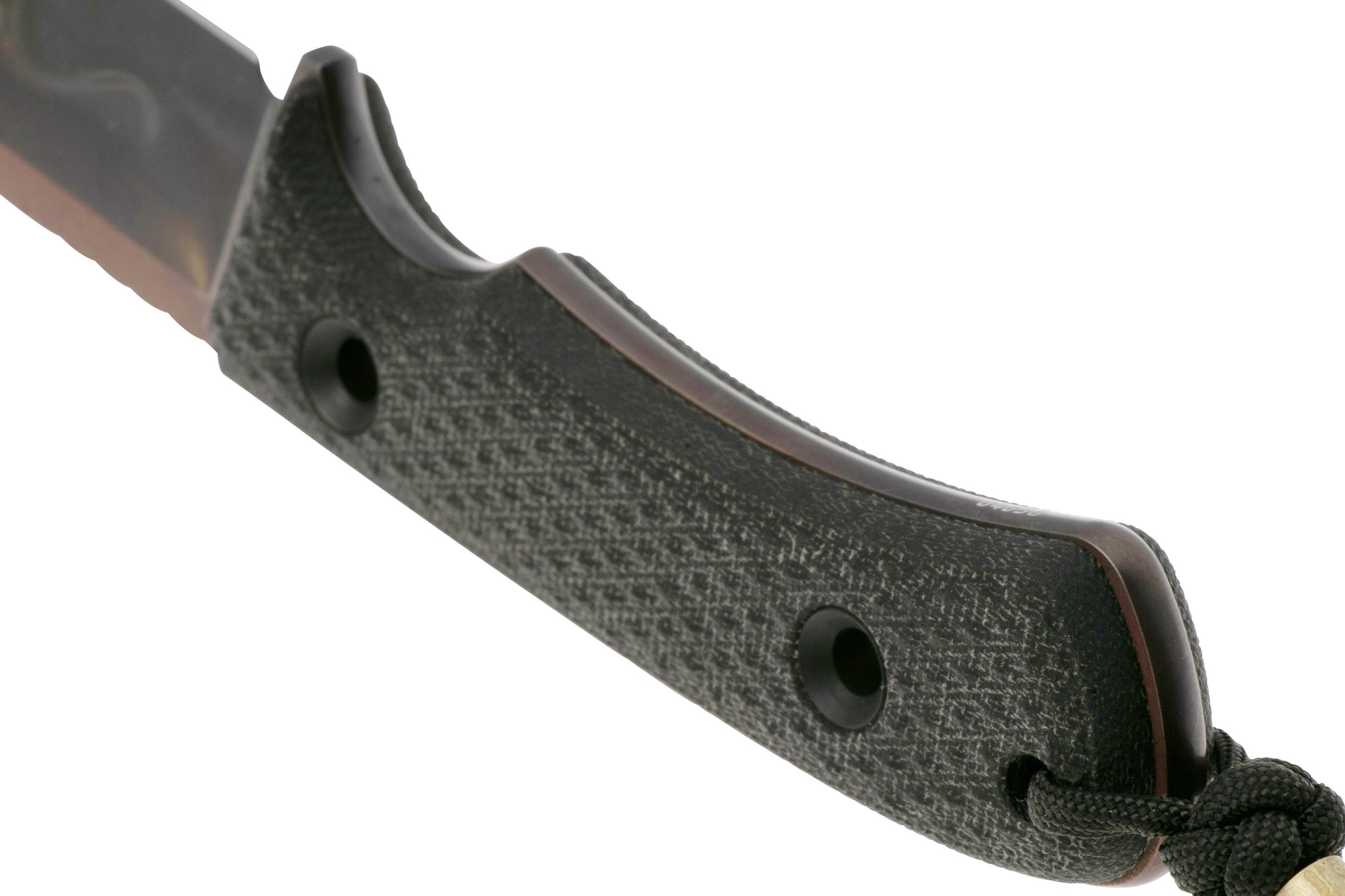 TRC Knives South Pole, Apocalypse Finish Elmax, Black Canvas Micarta ...