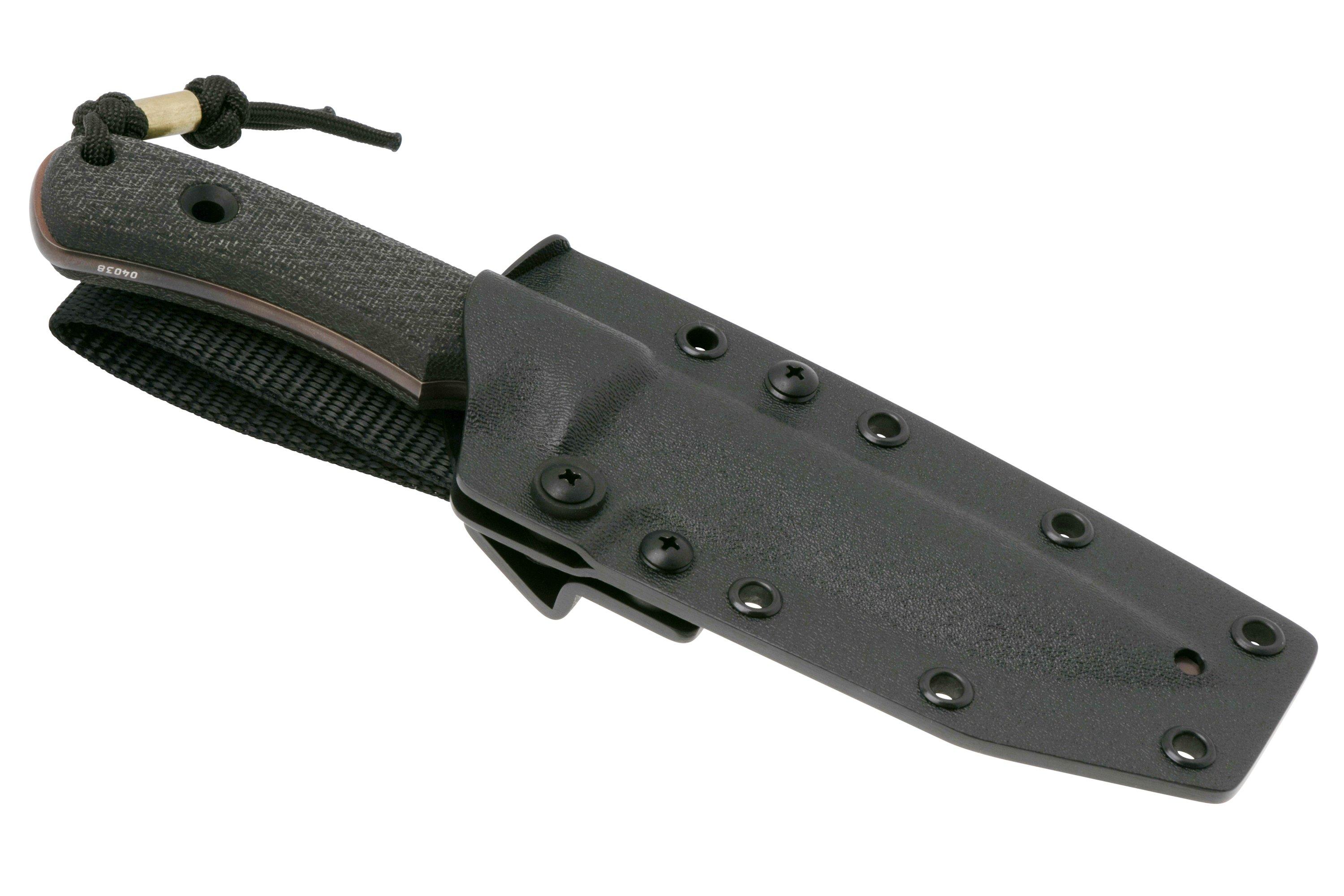 TRC Knives South Pole, Apocalypse Finish Elmax, Black Canvas Micarta ...