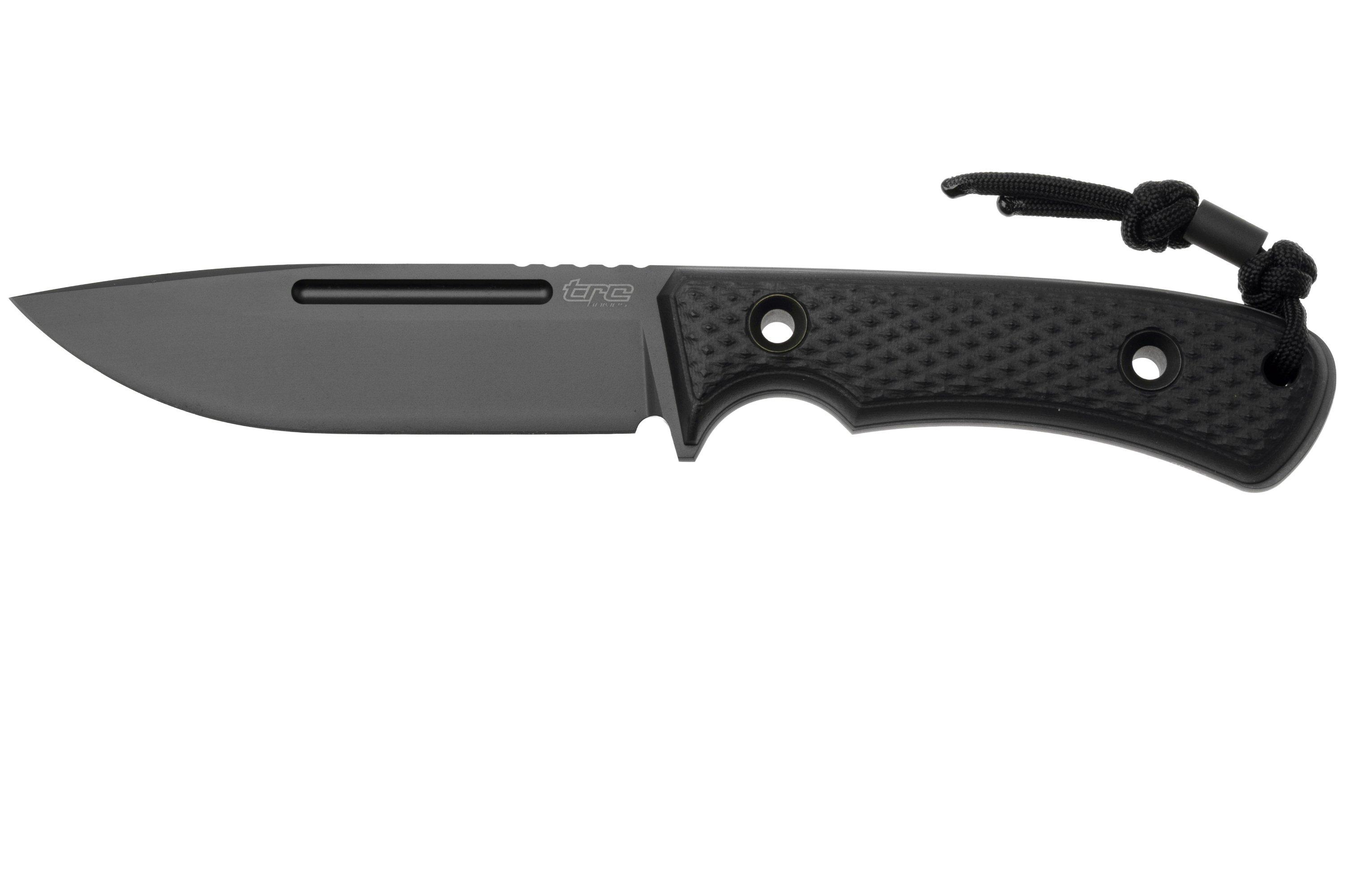 TRC Knives South Pole, Black DLC Vanadis 4 Extra, Black G10, survival ...