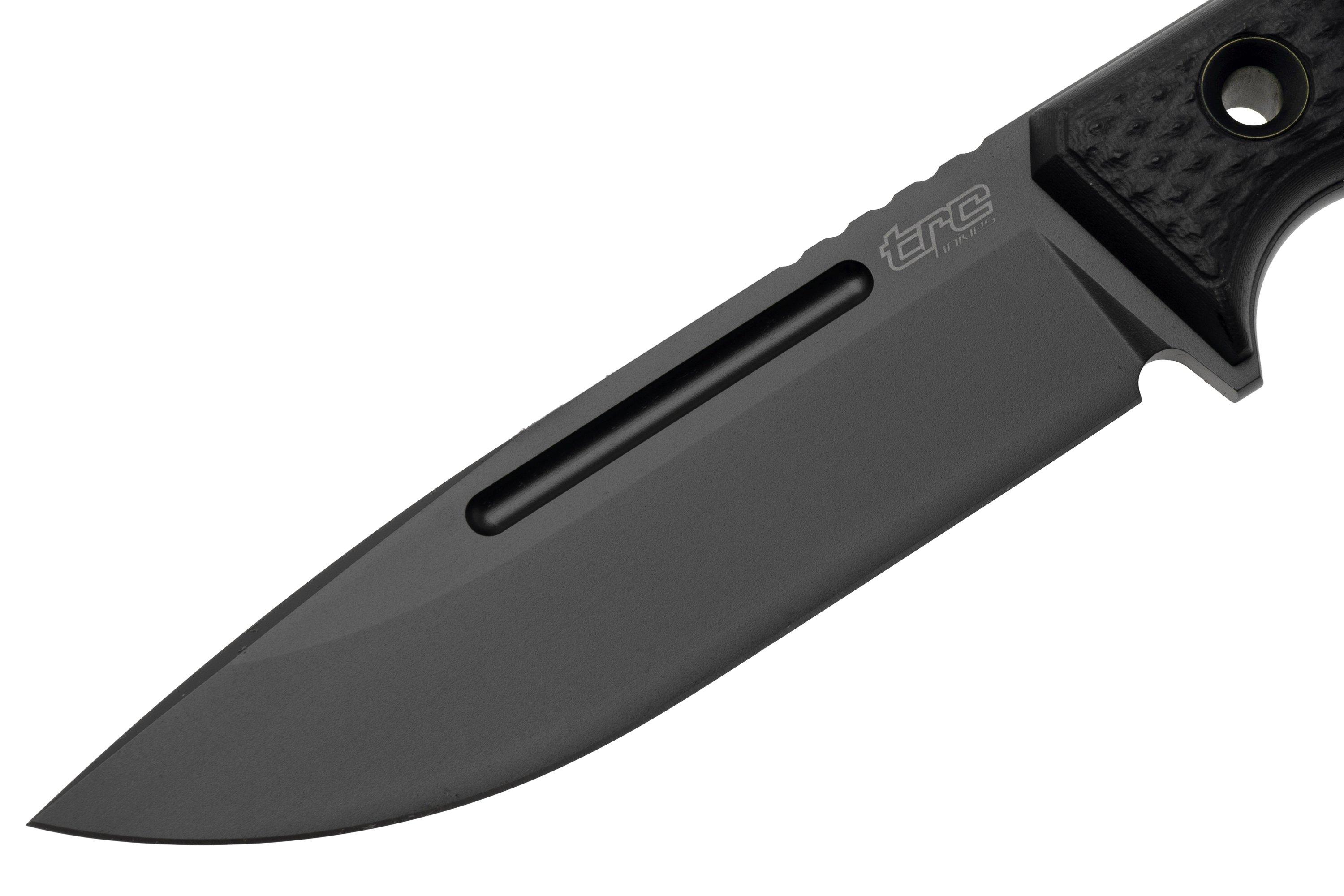 TRC Knives South Pole, Black DLC Vanadis 4 Extra, Black G10, survival ...