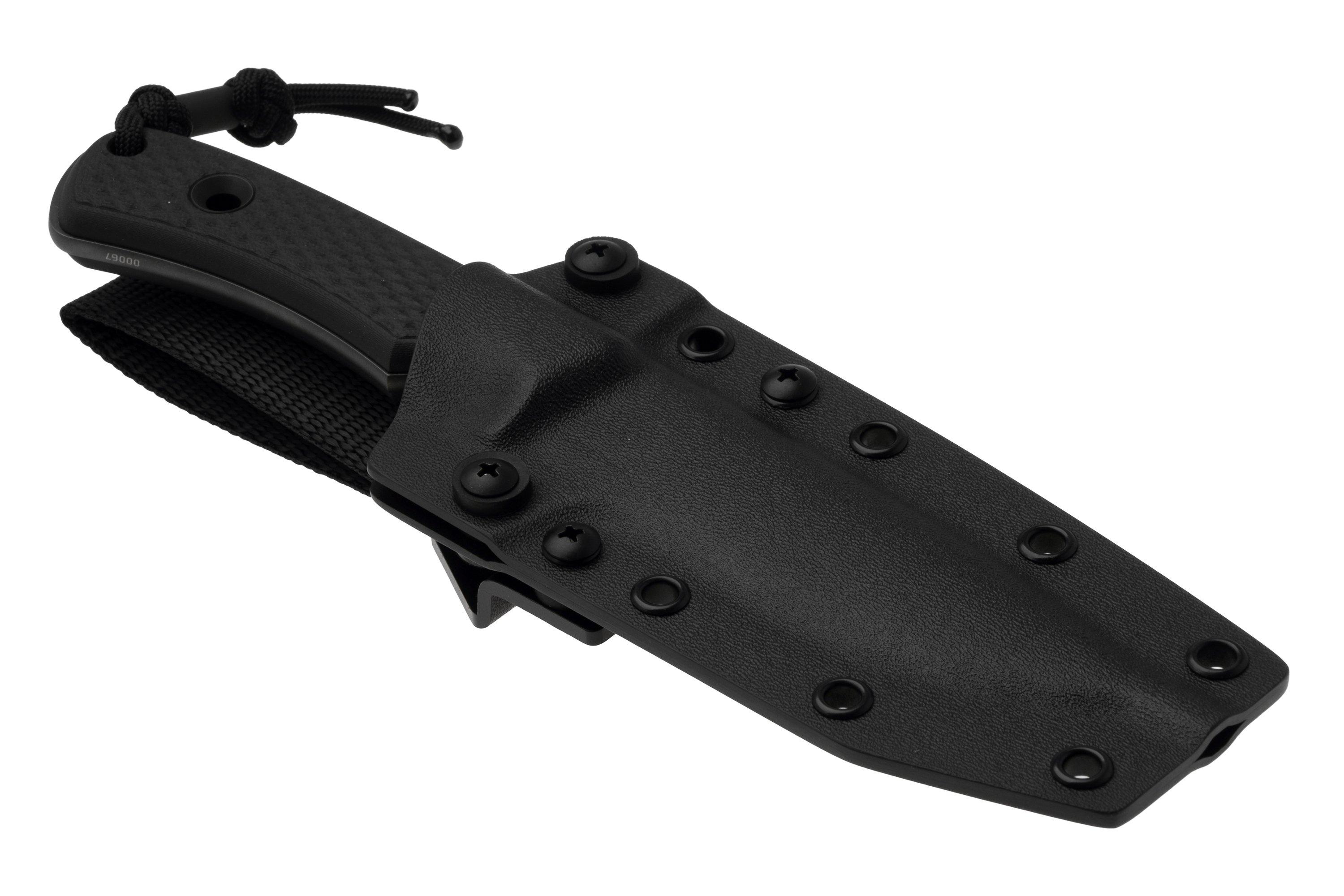 TRC Knives South Pole, Black DLC Vanadis 4 Extra, Black G10, survival ...