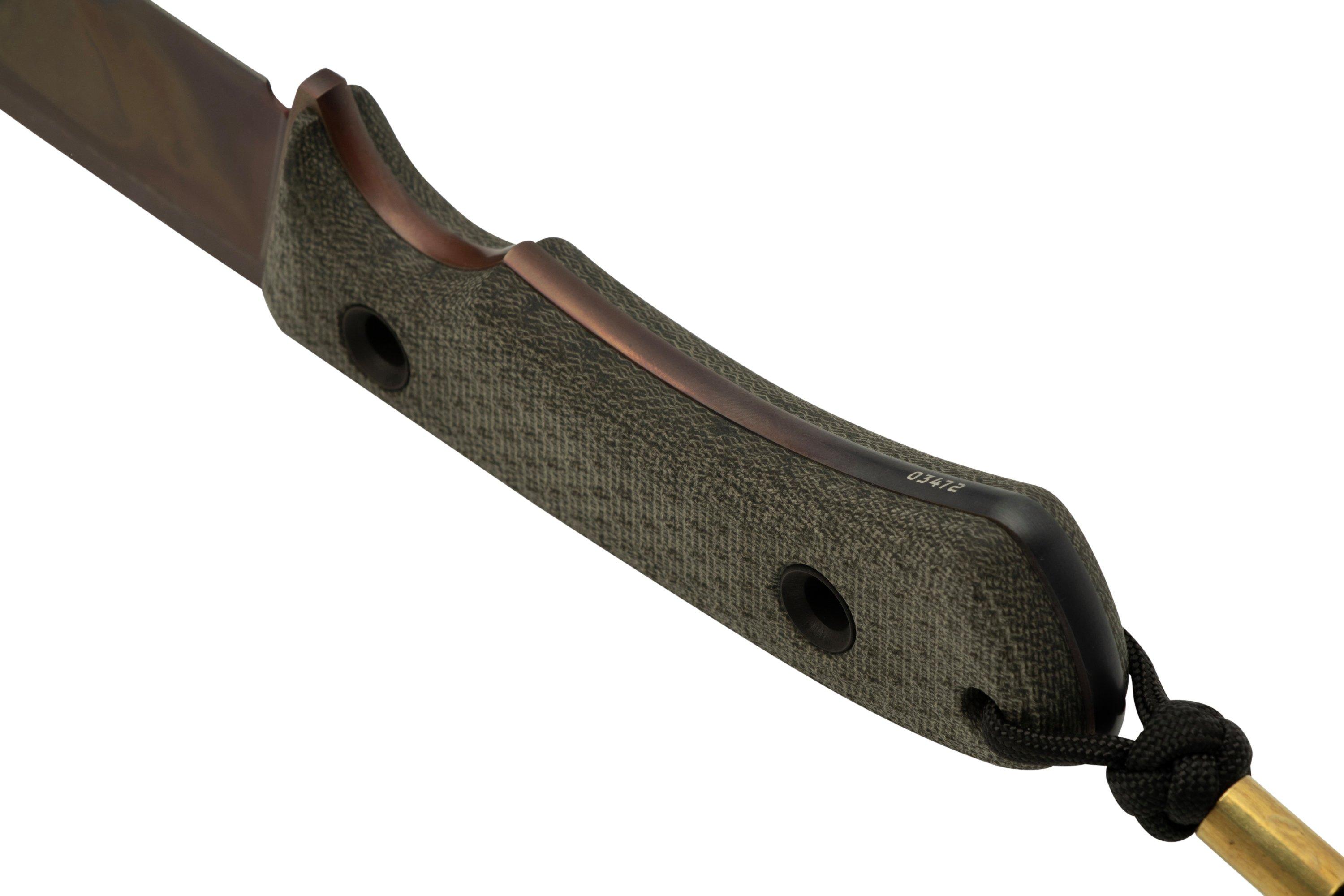 TRC Knives South Pole Apo Finish Green Canvas Micarta, survival knife ...