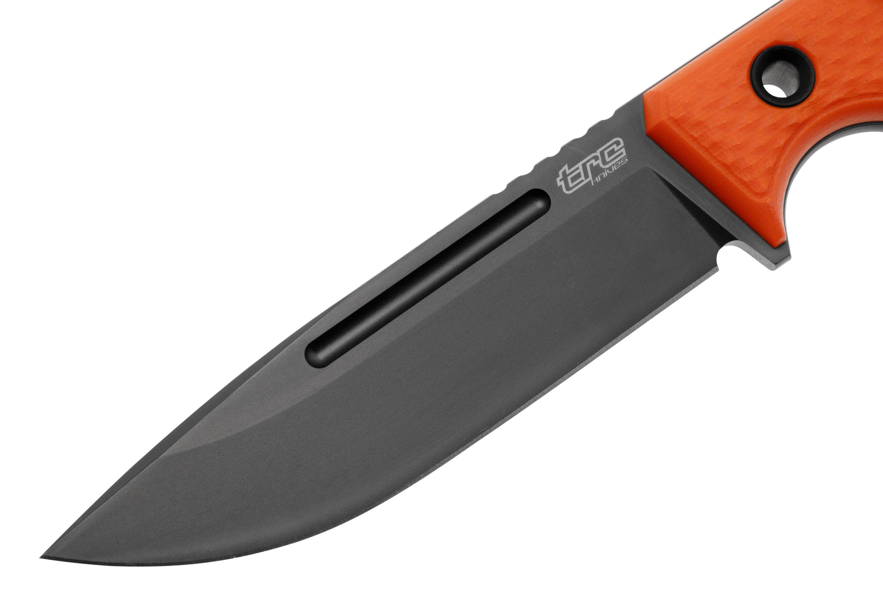 TRC Knives South Pole, DLC Vanadis 4 Extra, Orange G-10, survival knife ...