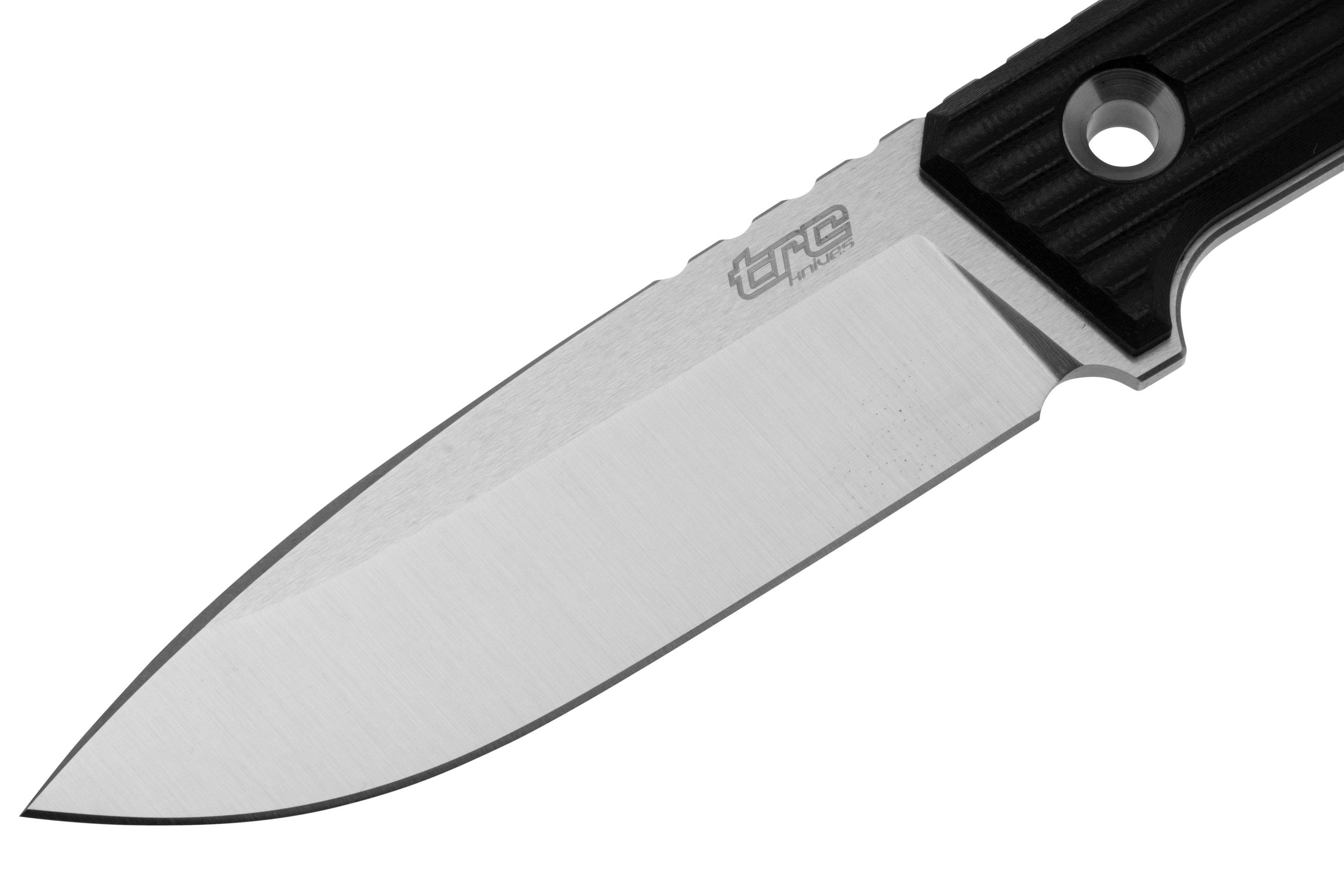 TRC Knives Urban Tactical, Elmax Satin, Black G10 survival knife ...