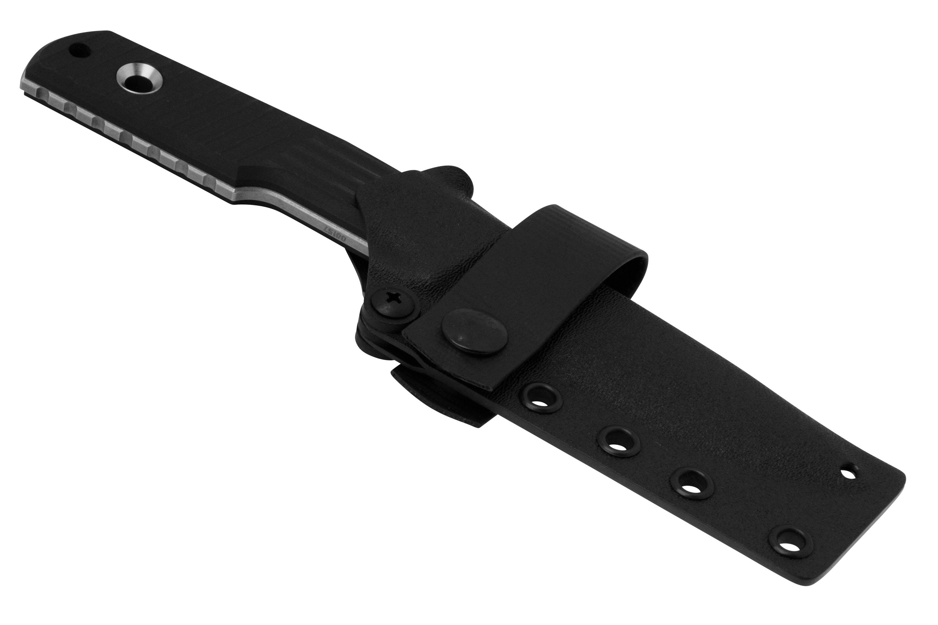 TRC Knives Urban Tactical, Elmax Satin, Black G10 survival knife ...