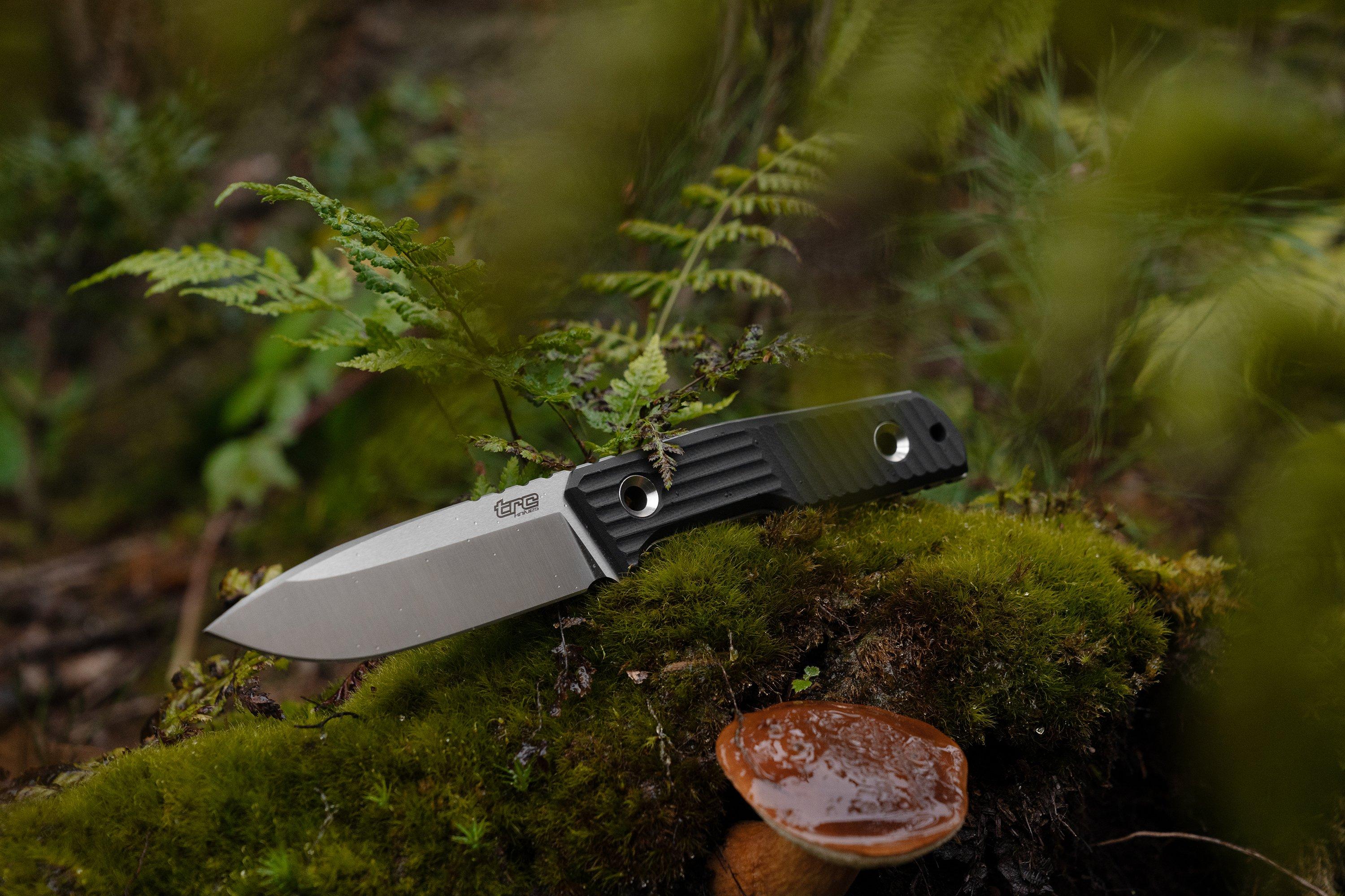 TRC Knives Urban Tactical, Elmax Satin, Black G10 survival knife ...