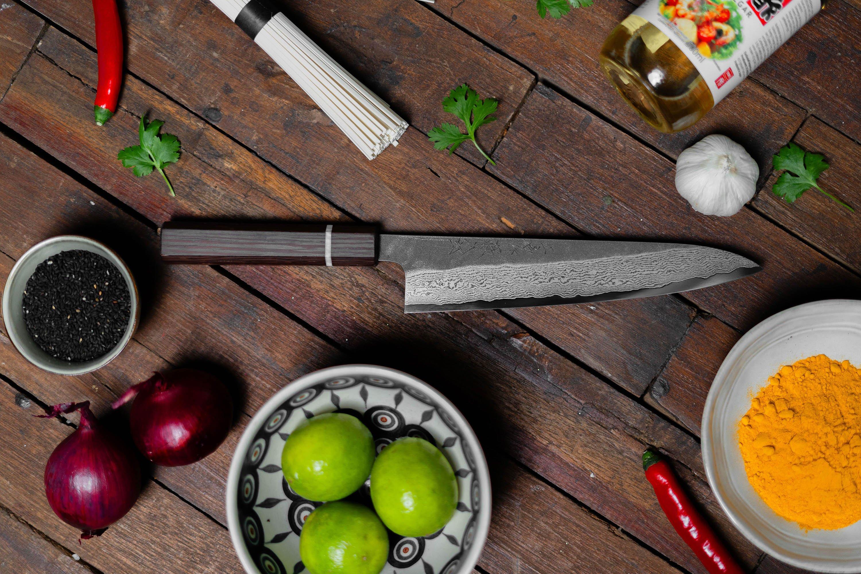 Tojiro Atelier Wenge 63-layered damascus, chef's knife 21 cm ...