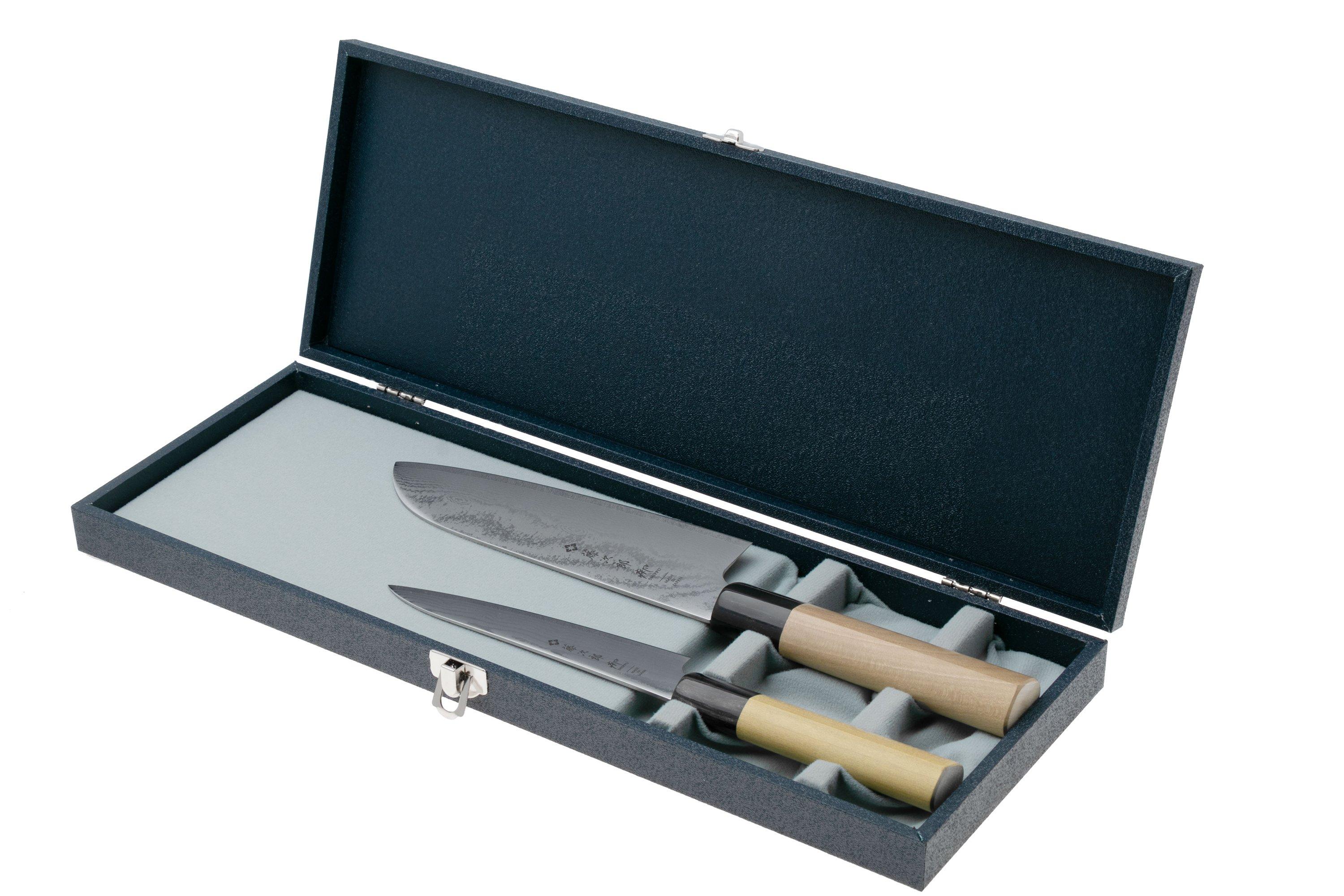 Tojiro Shippu damasco de 63 camadas, conjunto de facas de 2 peças ...