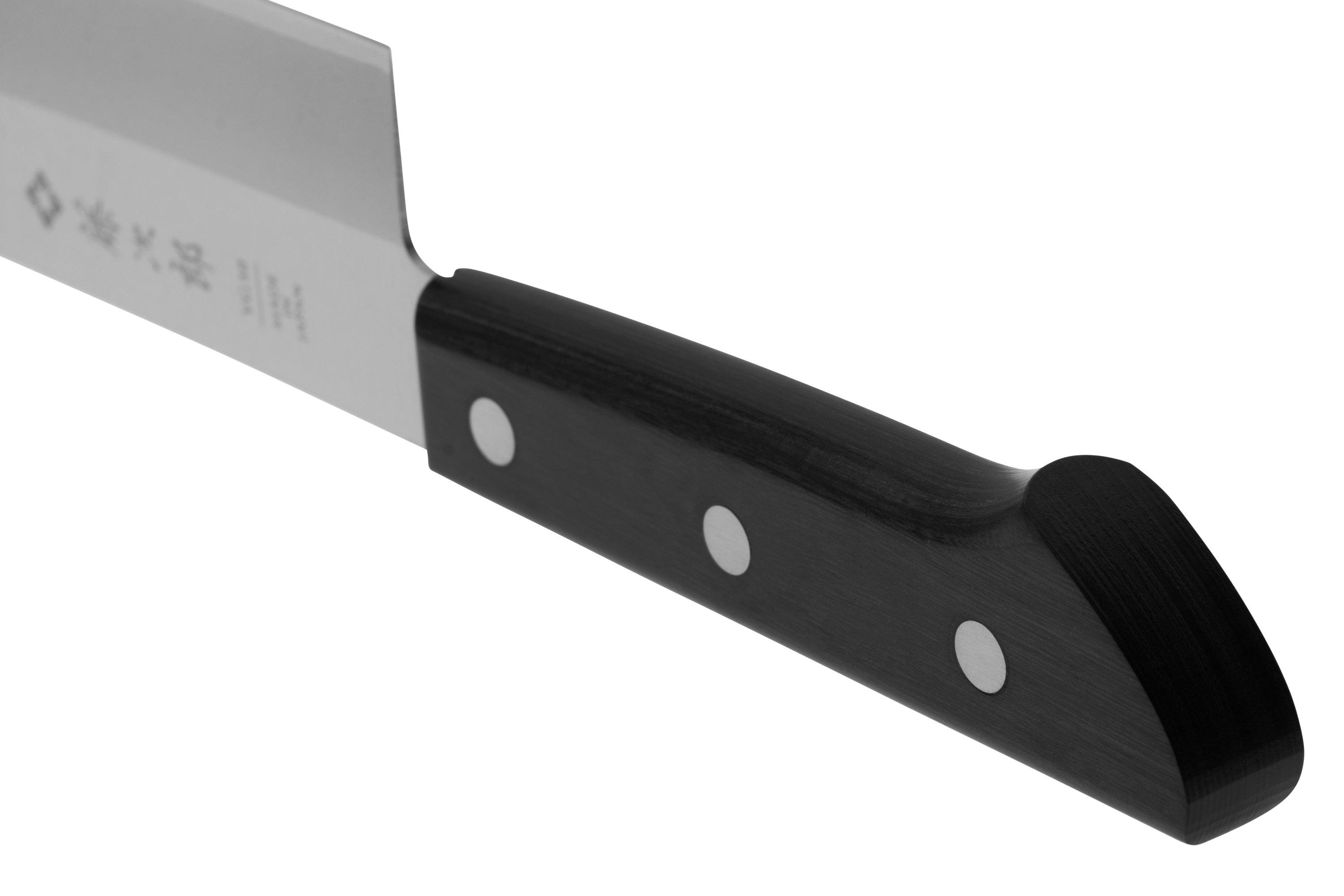 Tojiro Basic TBS-300, 3-piece knife set, nakiri, santoku, petty ...