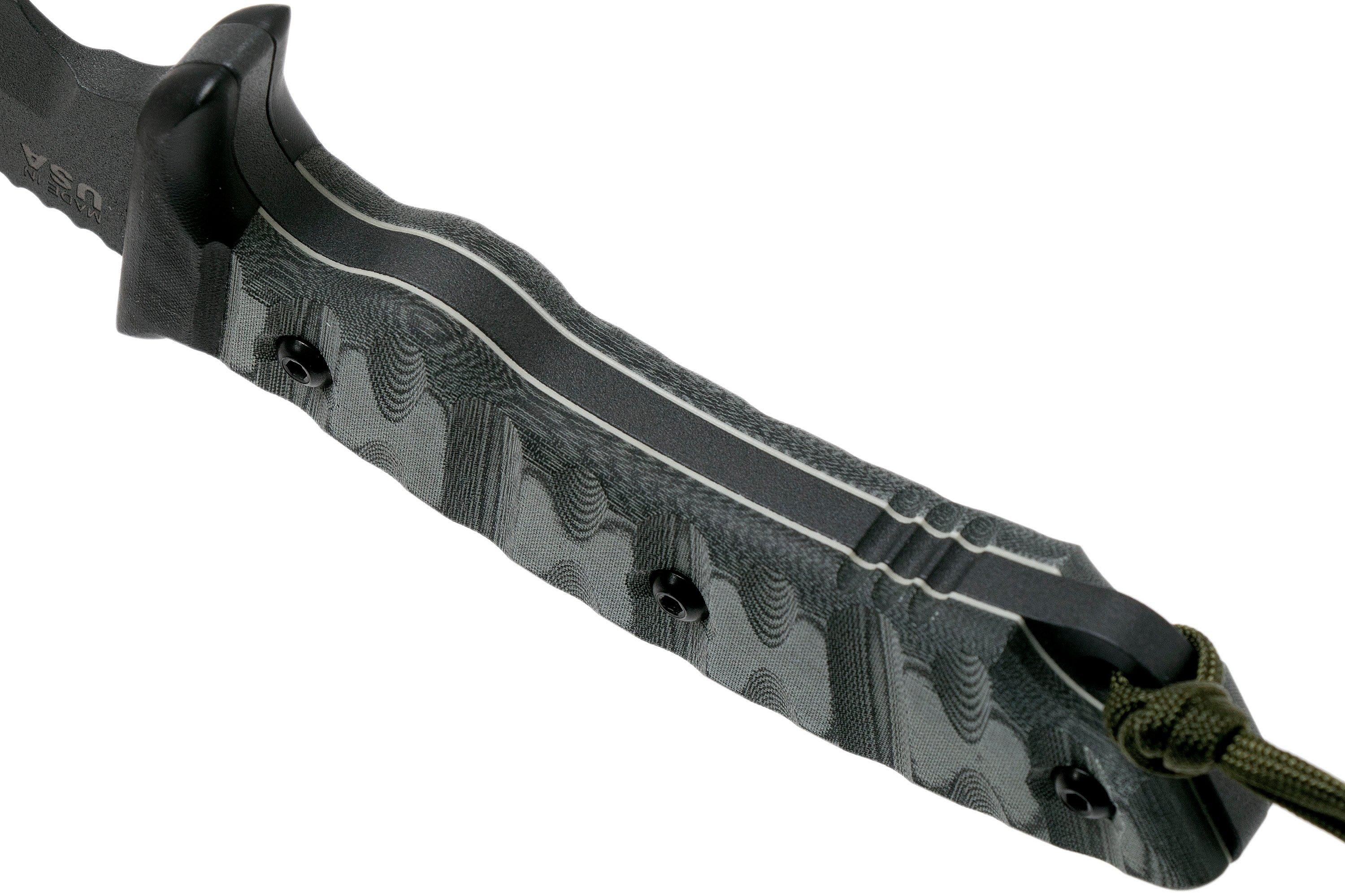 TOPS Knives Apache Falcon AFAL-01 survival knife, Snake Blocker design ...