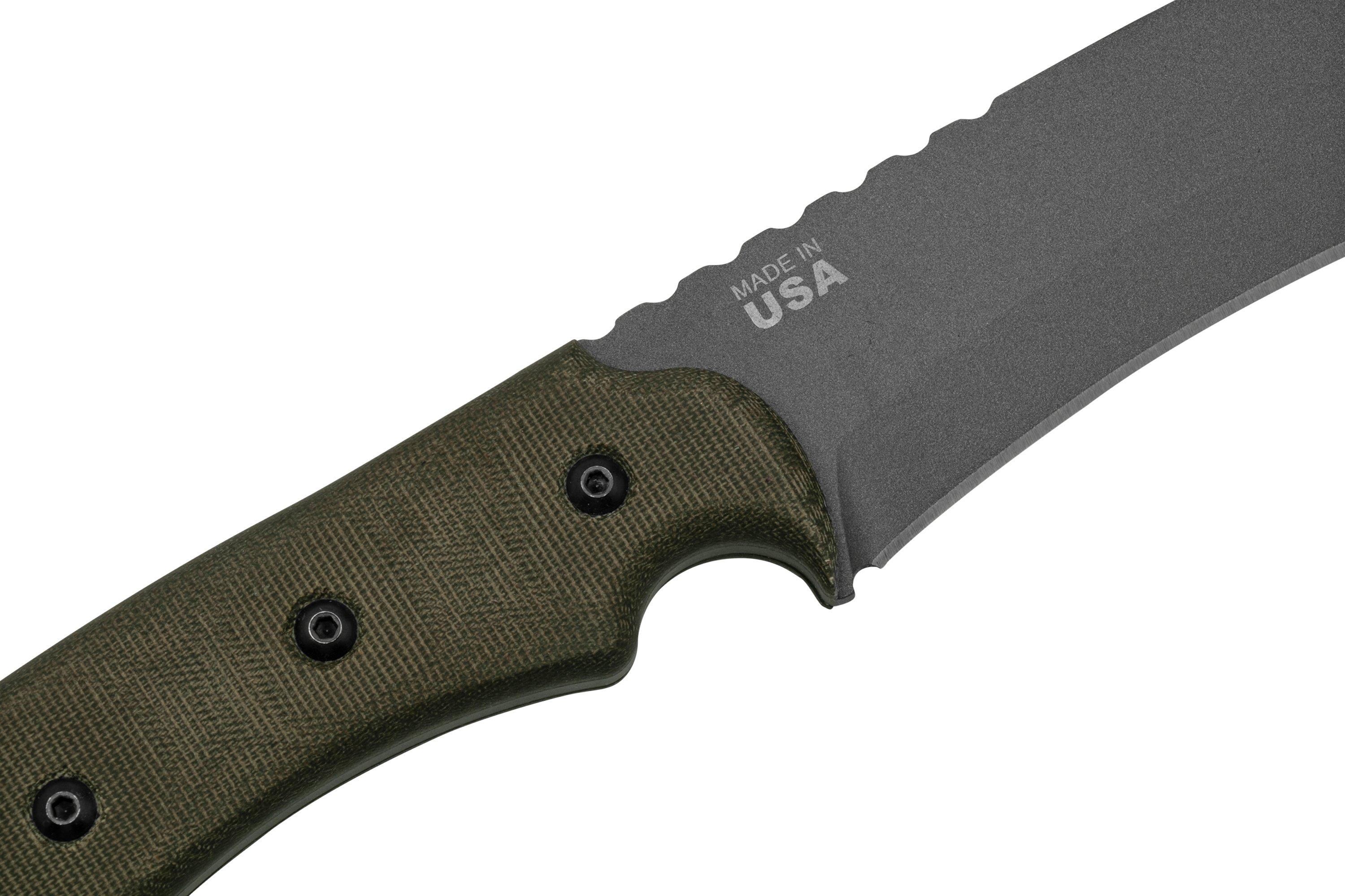 TOPS Knives A-Klub AKLB-02, Green Micarta, machete, Amanda Kaye design ...