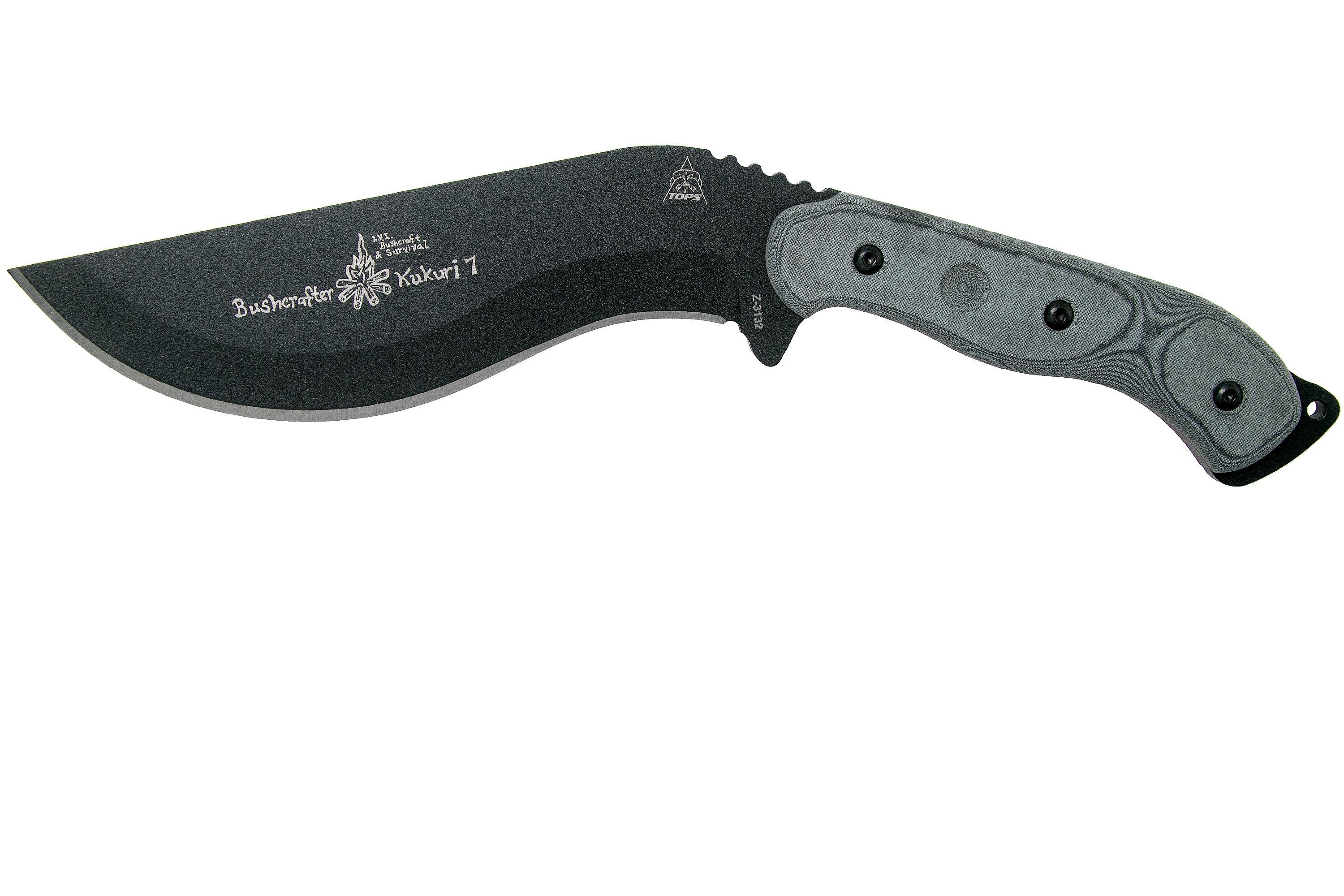 TOPS Knives Bushcraft Kukri 7.0 machete, BKUK-01 | Advantageously ...