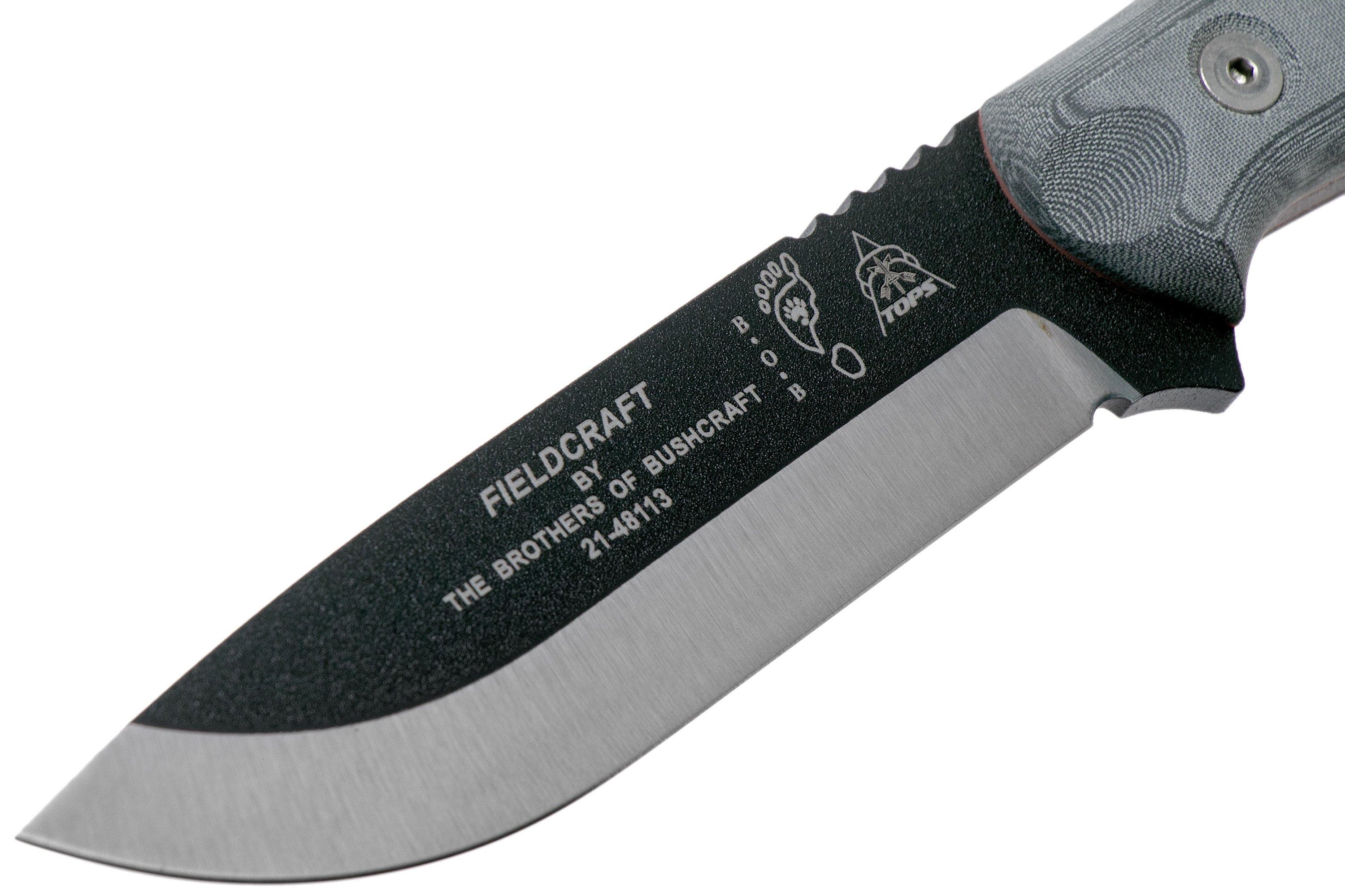 TOPS Knives B.O.B. Fieldcraft Black/Grey Micarta BROS-01 ...
