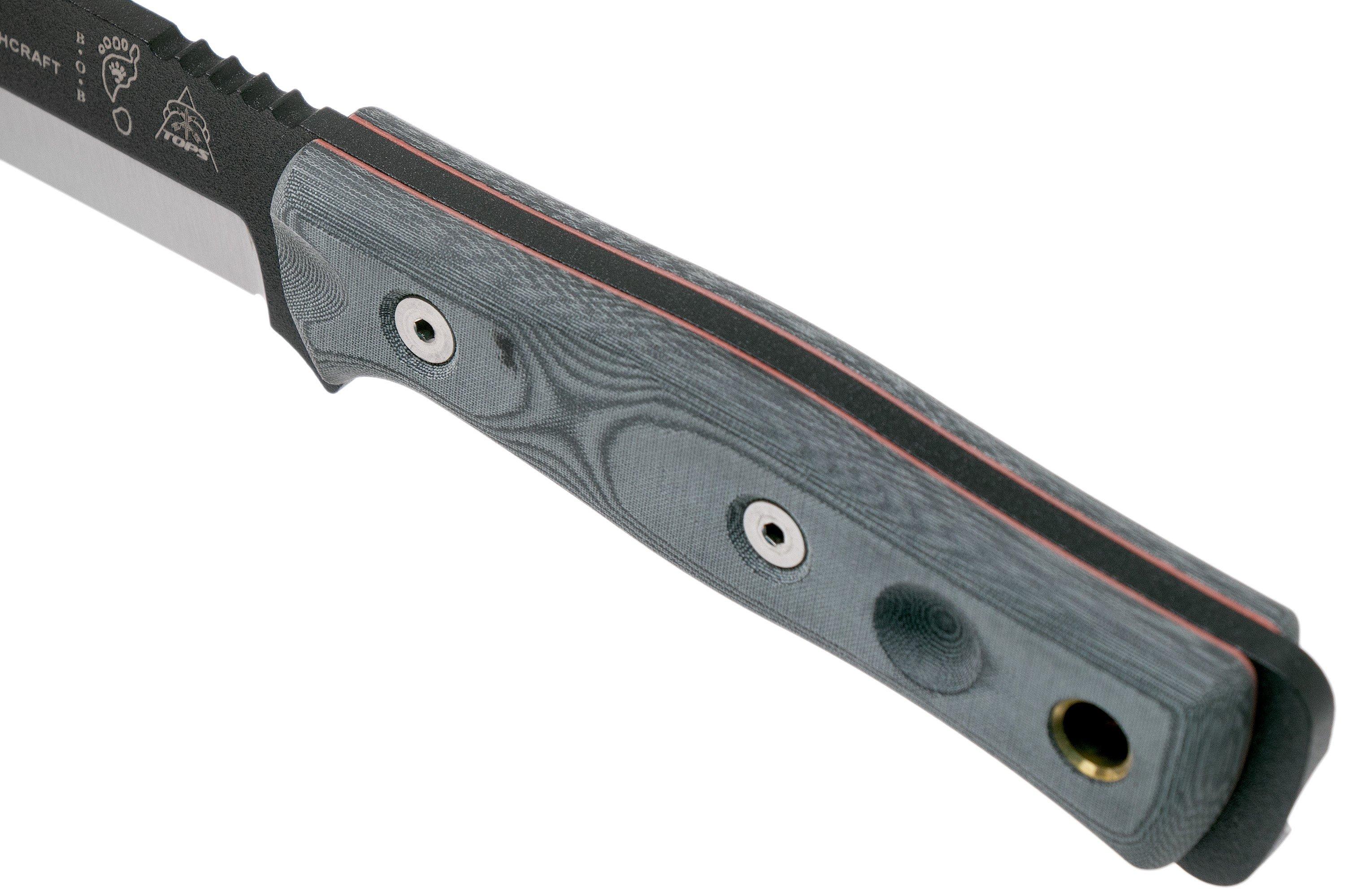TOPS Knives B.O.B. Fieldcraft Black/Grey Micarta BROS-01 ...