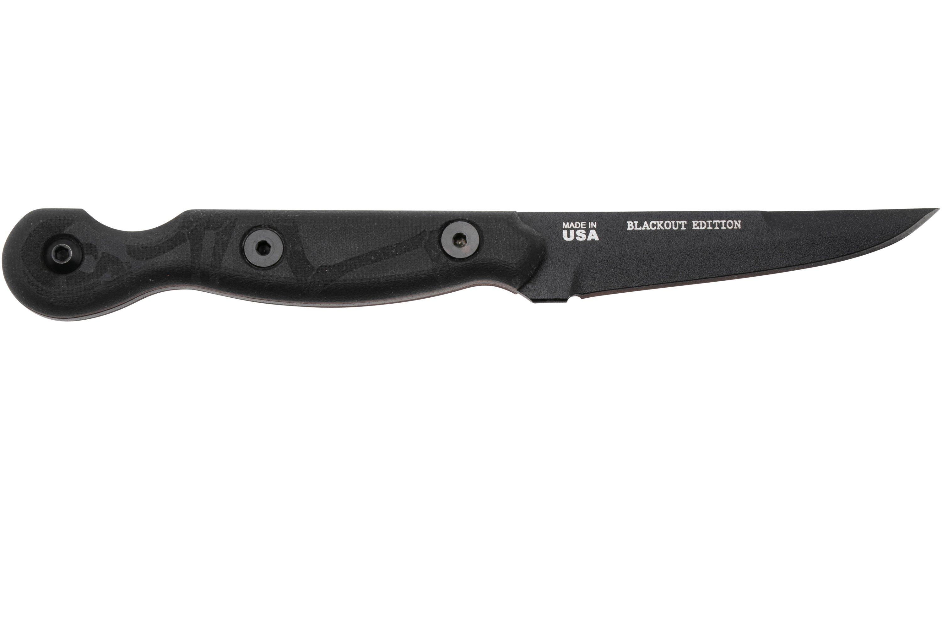 TOPS Knives El Pionero ELPO-02, 1095 Black Traction, Black Linen ...