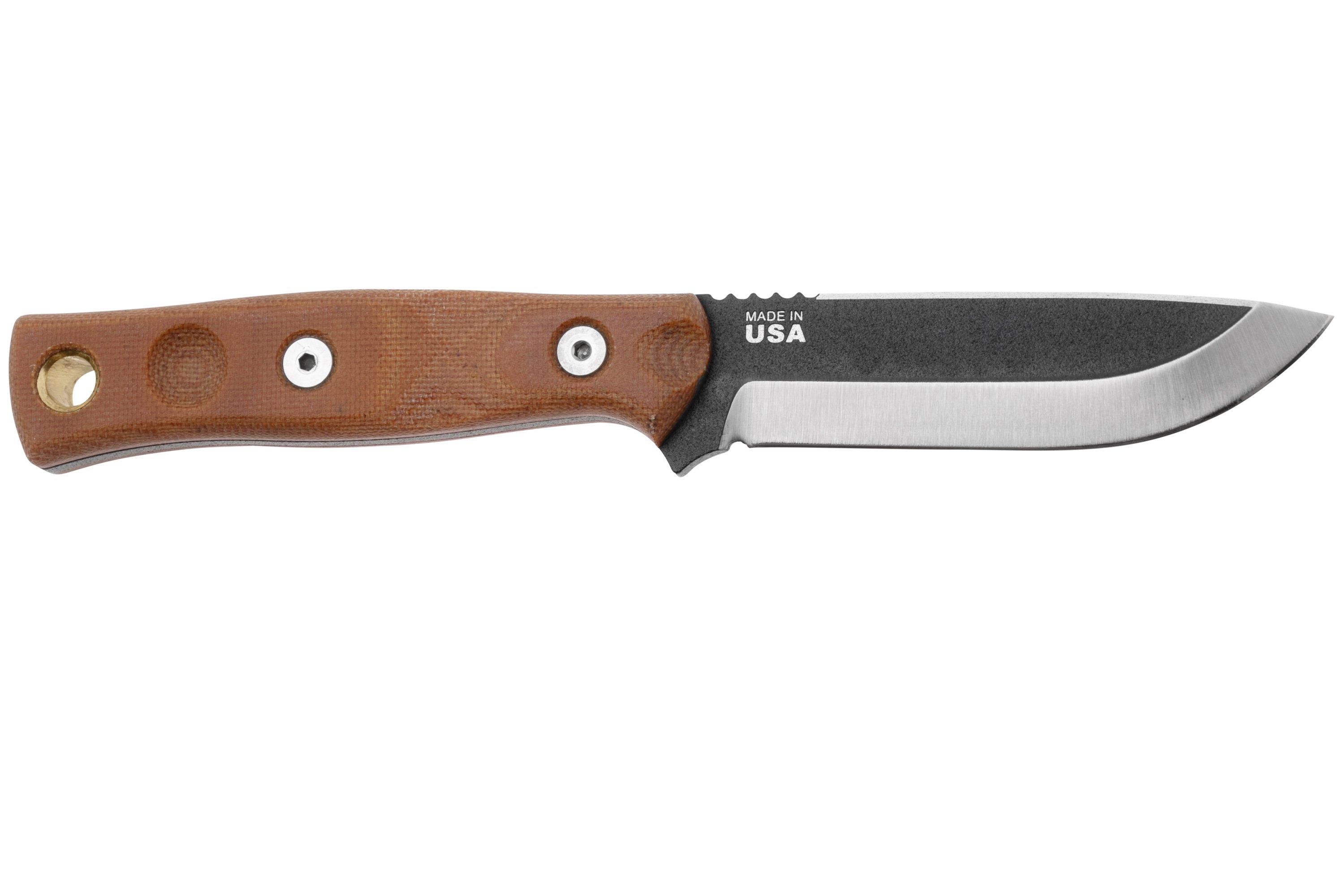 TOPS Knives Fieldcraft 3.5 Mini BROS 90 Degree Spine, Fireaço, Brown ...