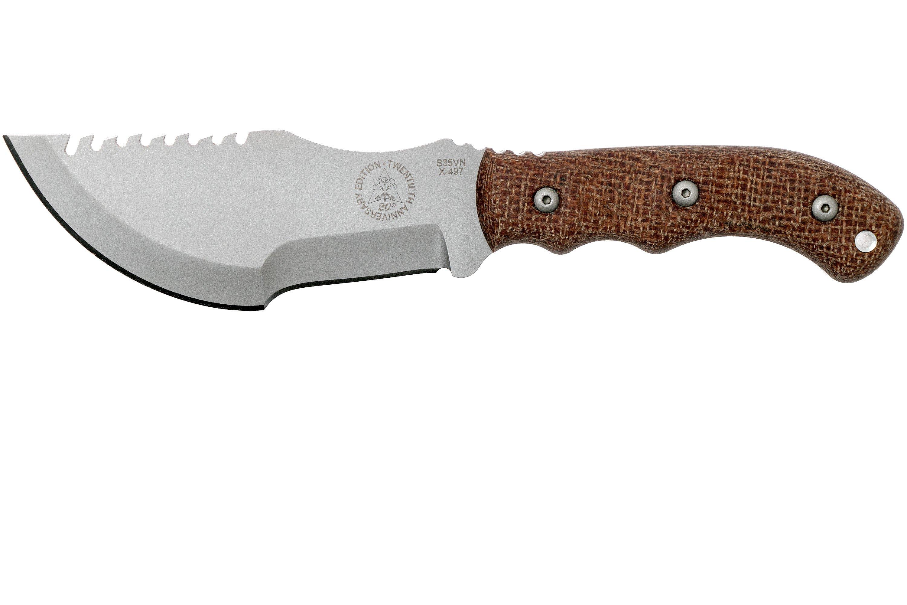 TOPS Knives Tom Brown Tracker #3 20th Anniversary Survivalmesser S35VN ...