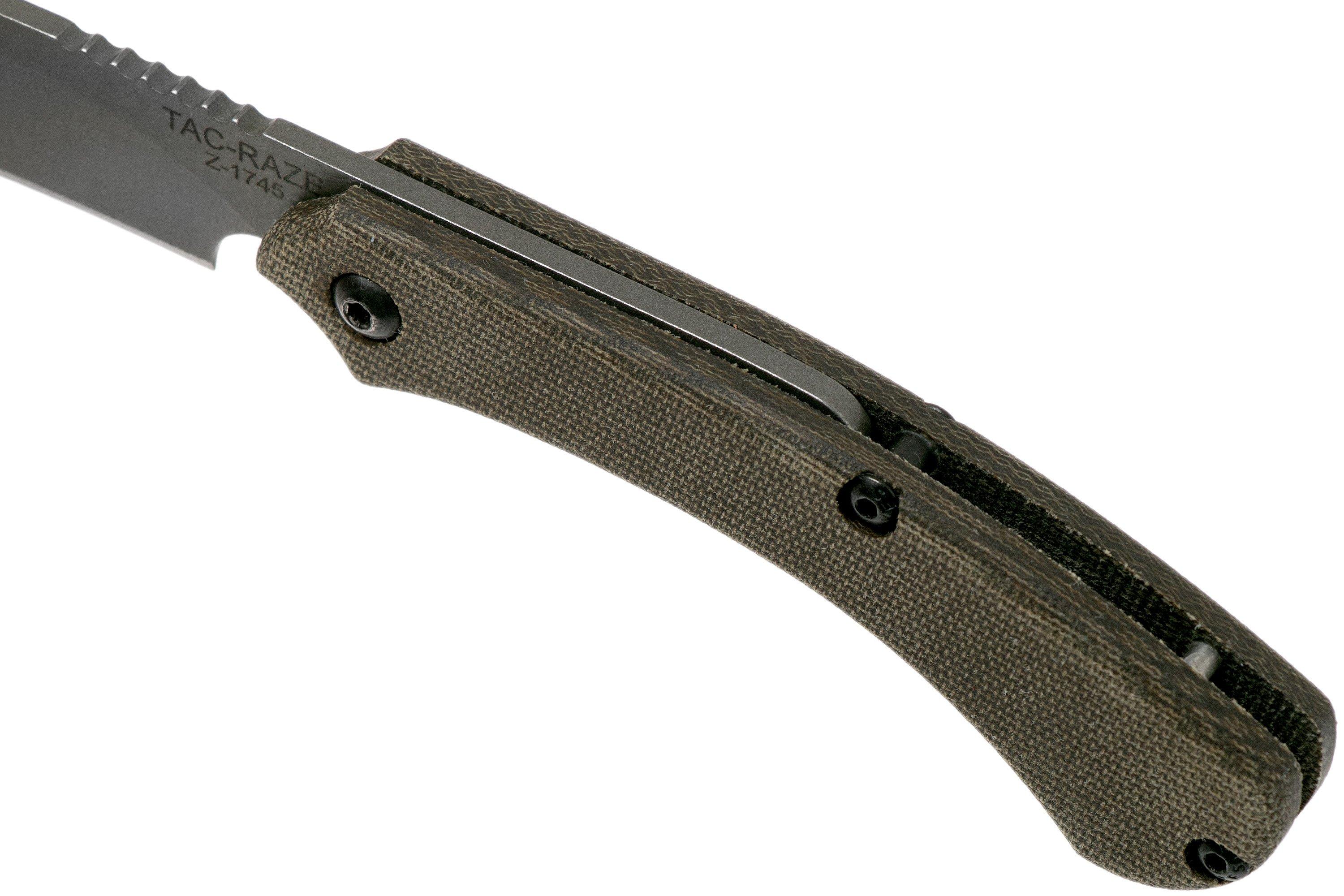 TOPS Tac-Raze 4 Tanto TRAZ-04 Micarta, Friction Folder pocket knife ...