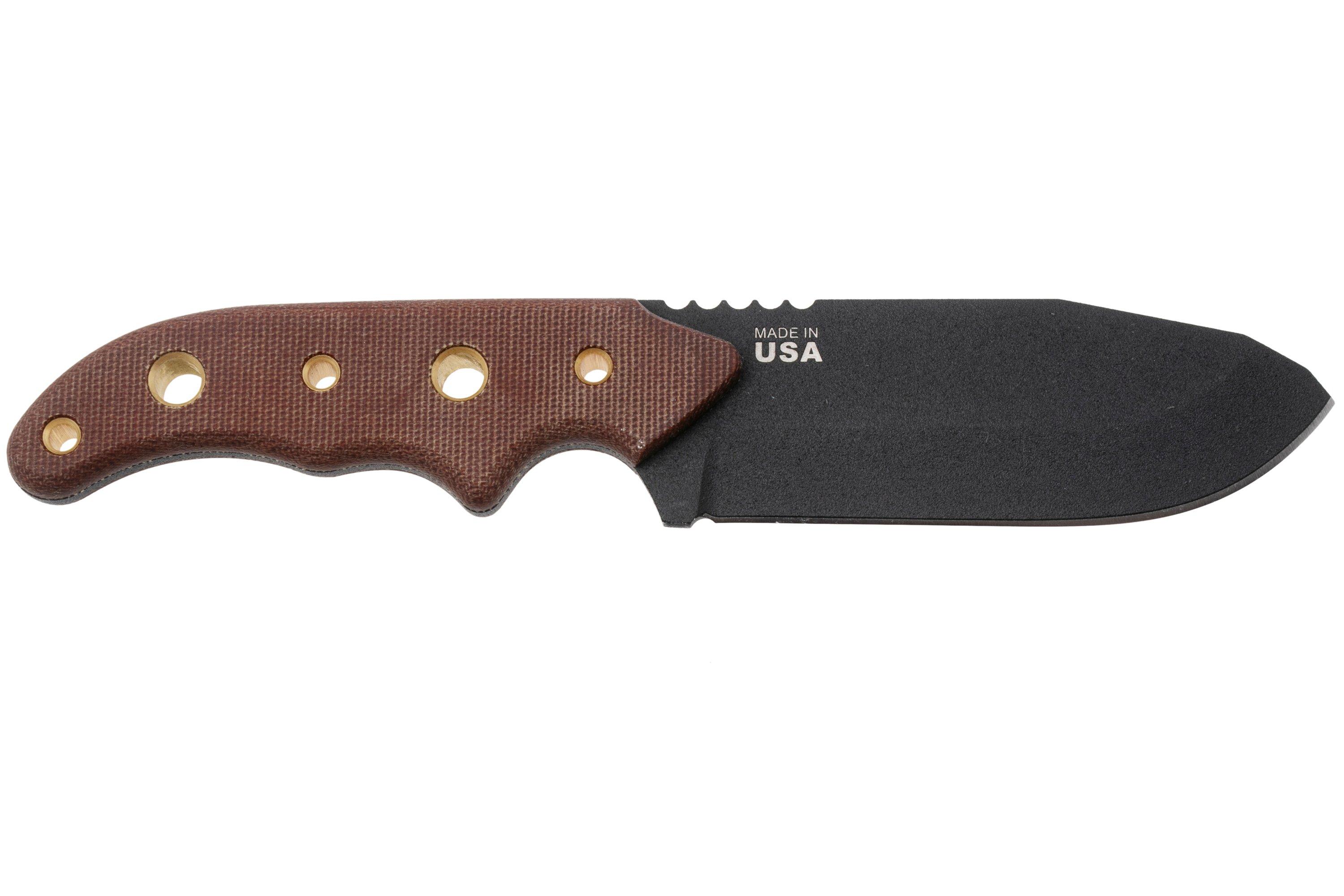 TOPS Knives Wilderness Guide 4.0, WSG-4, 1095 Black Traction Coating ...
