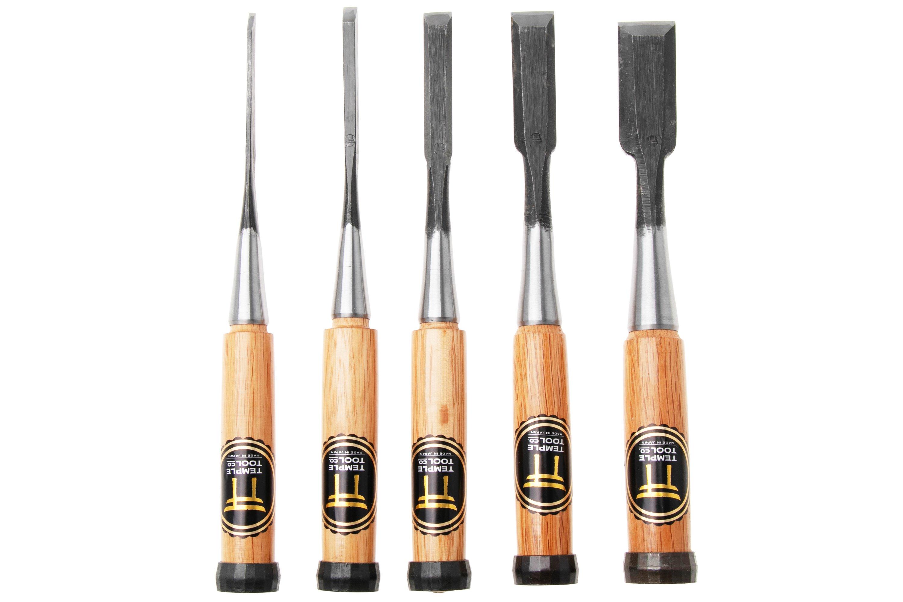 Temple Tool Japanese Oire Nomi Chisel Set O-5, 5-pcs | Advantageously ...