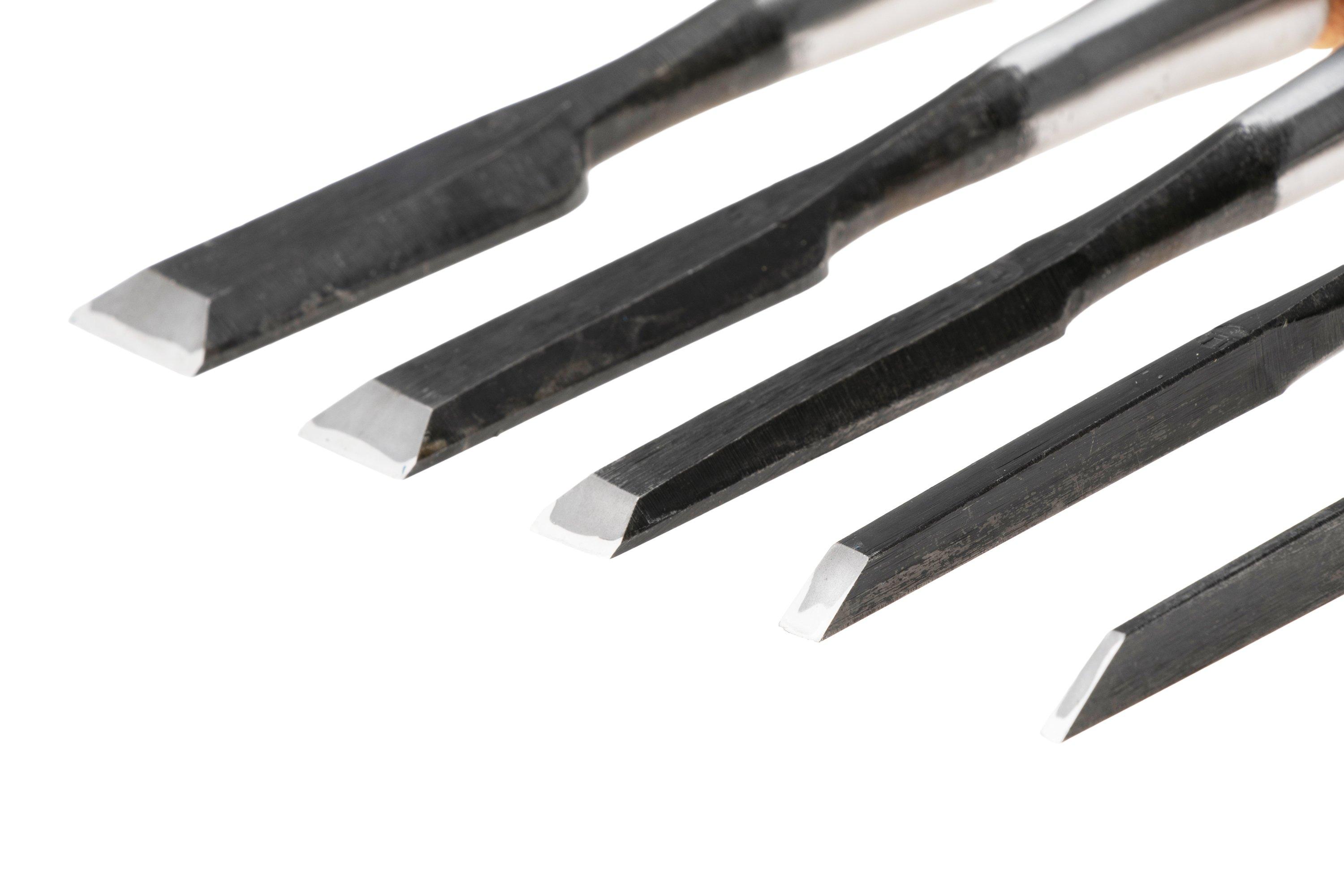 Temple Tool Japanese Oire Nomi Chisel Set O-5, 5-pcs | Advantageously ...